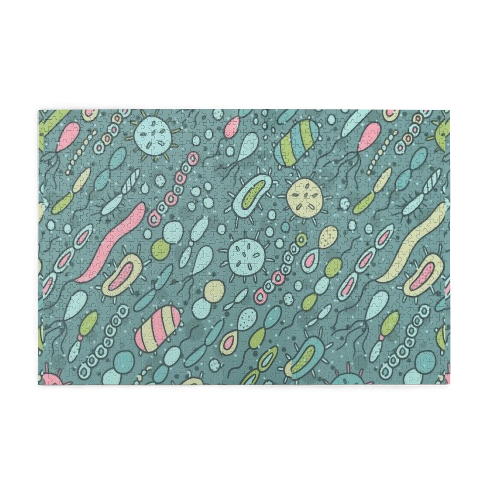 Wooden Puzzle Microbes Pattern Bacteria Design For Biology Lovers 1000 ...