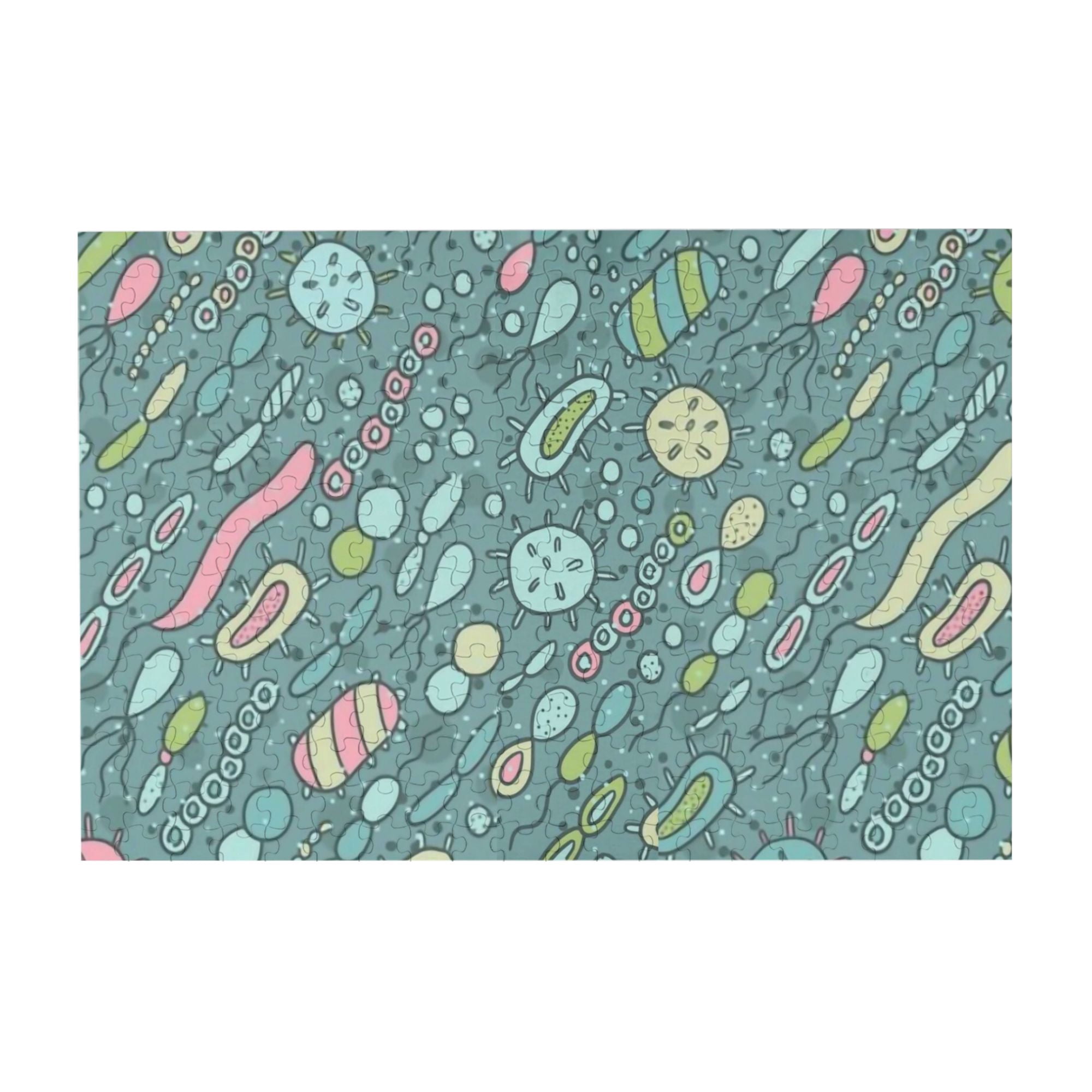 Wooden Puzzle Microbes Pattern Bacteria Design For Biology Lovers 300 ...