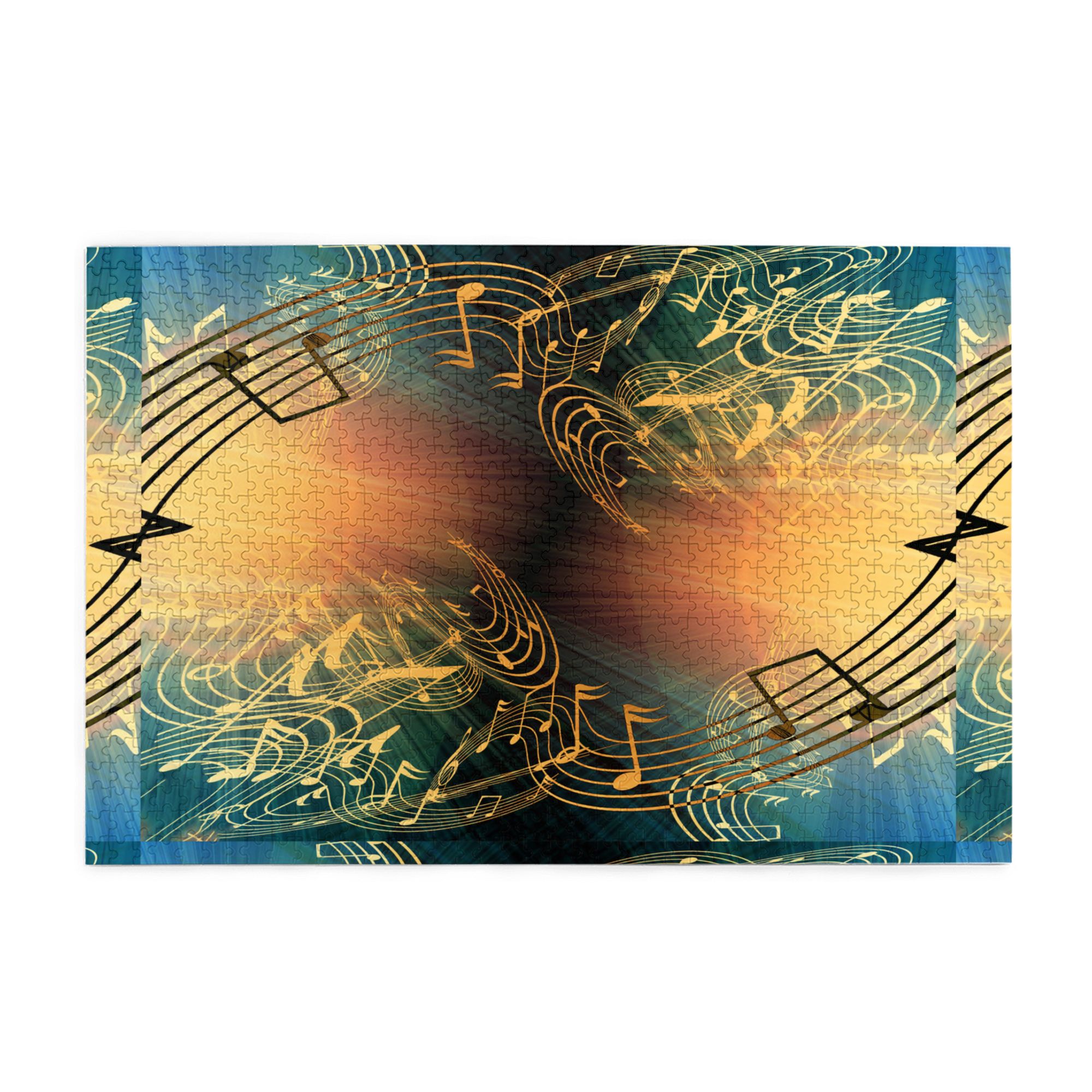 Wooden Puzzle Music Notes Elements Mouth Shield 1000-Slice Puzzle for ...