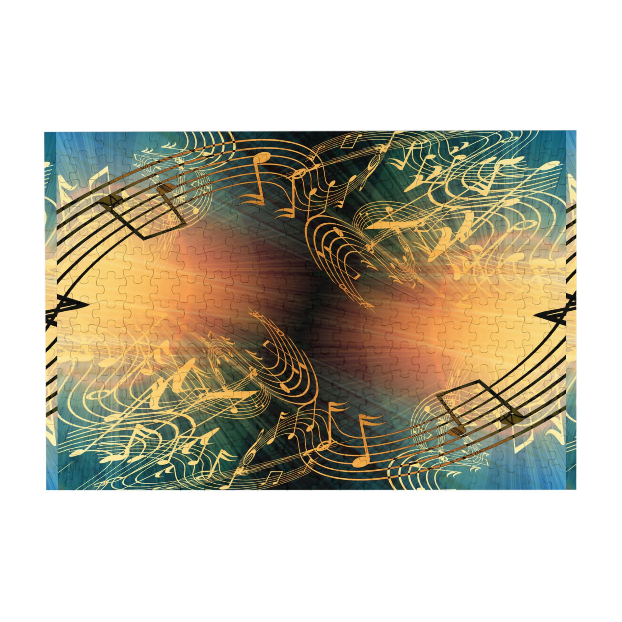 Wooden Puzzle Music Notes Elements Mouth Shield 300-Slice Puzzle for ...
