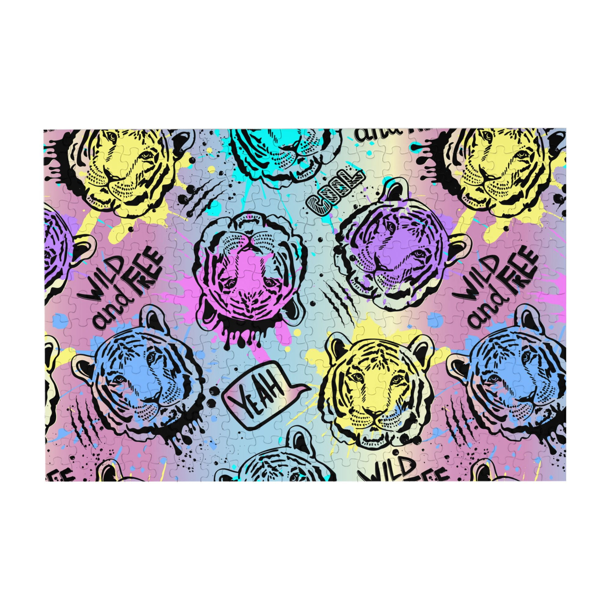 Wooden Puzzle Painted Tiger 500-Slice Puzzle for All Ages Gifts ...