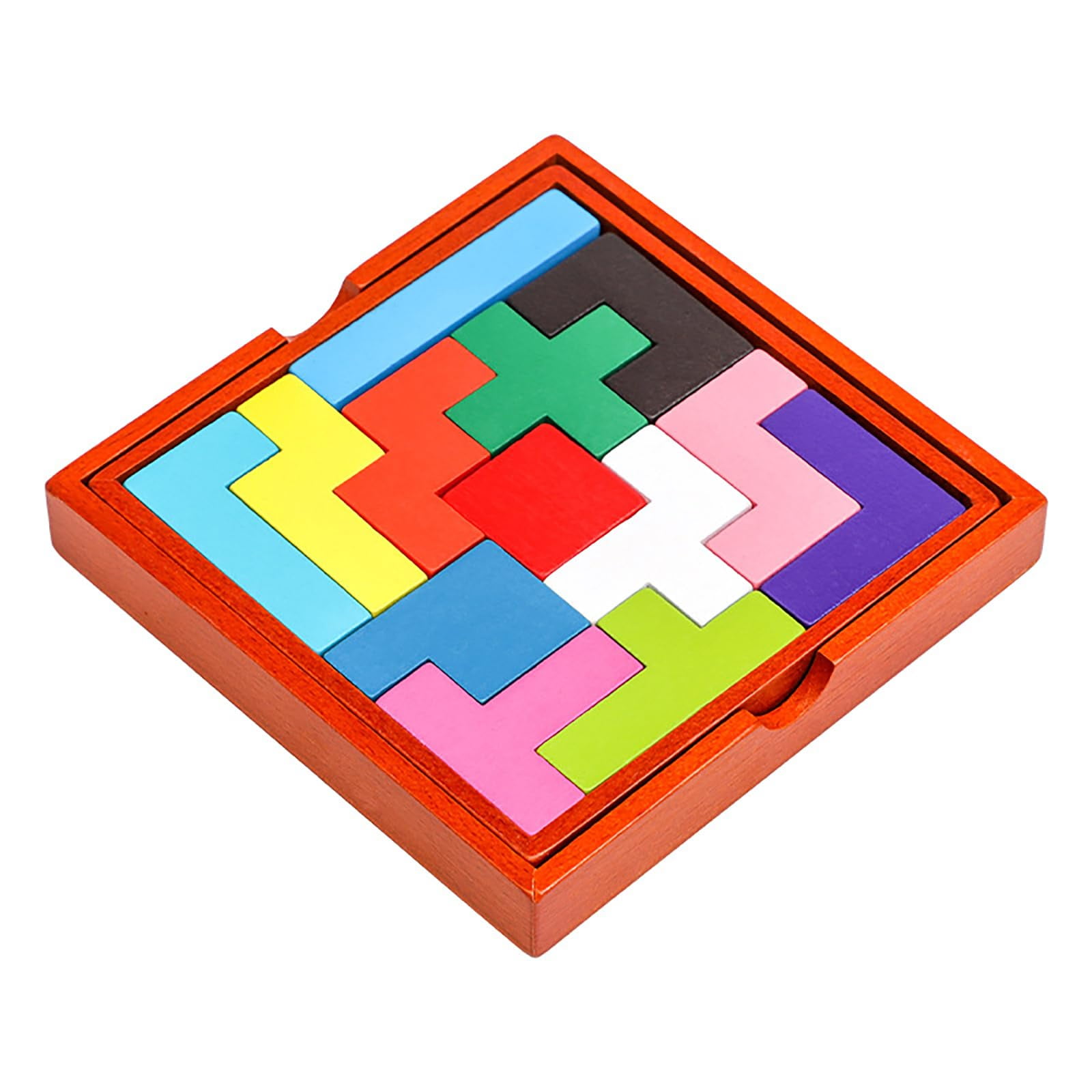 Wooden Puzzle Pattern Blocks YPF5 Brain Teasers Game 3D Russian ...