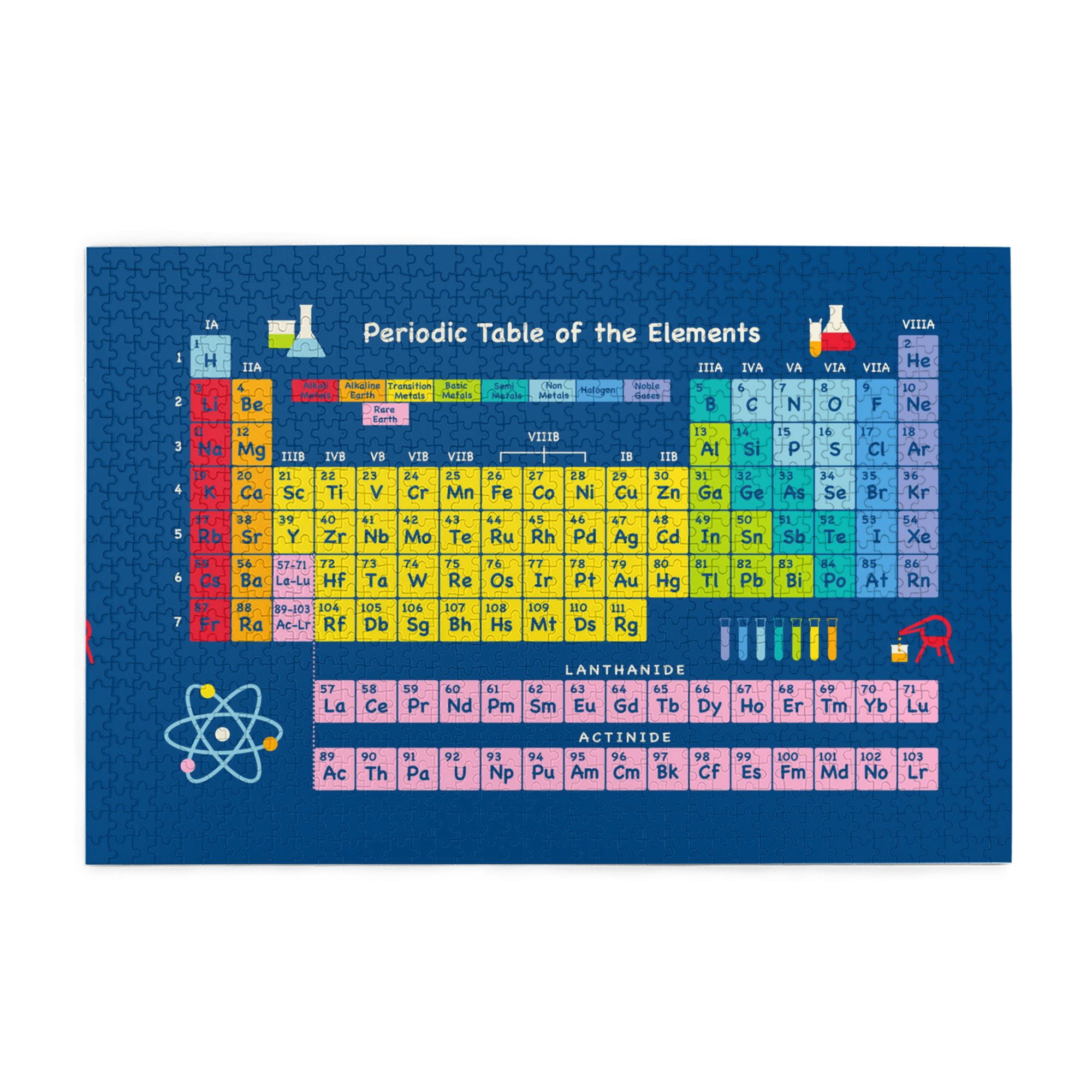 Wooden Puzzle Periodic Table Of Elements 1000-Slice Puzzle for All Ages ...