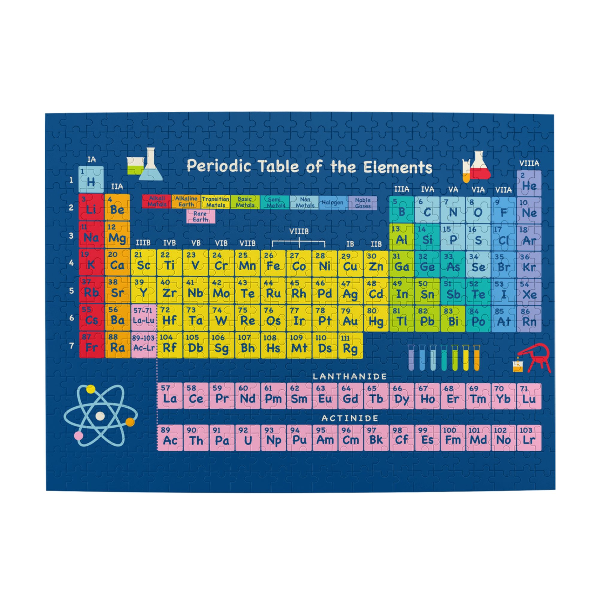 Wooden Puzzle Periodic Table Of Elements 500-Slice Puzzle for All Ages ...