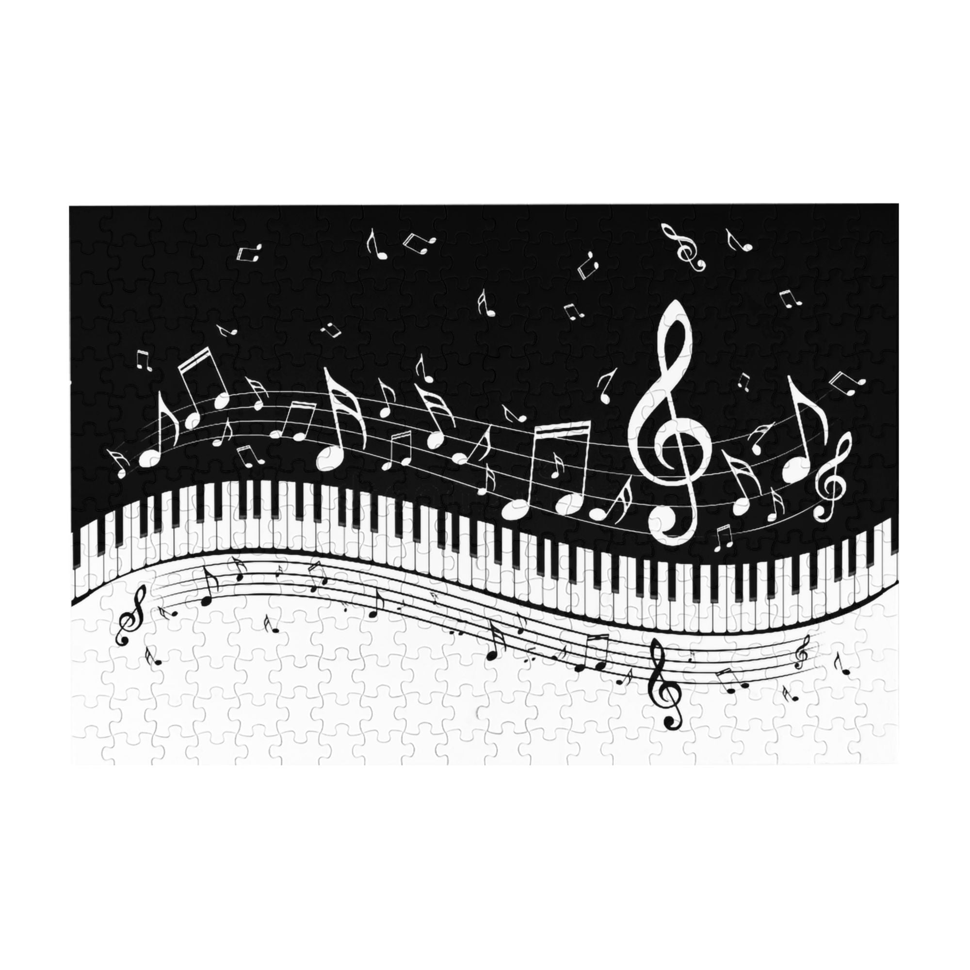 Wooden Puzzle Piano Keys With Musical Notes 300-Slice Puzzle for All ...