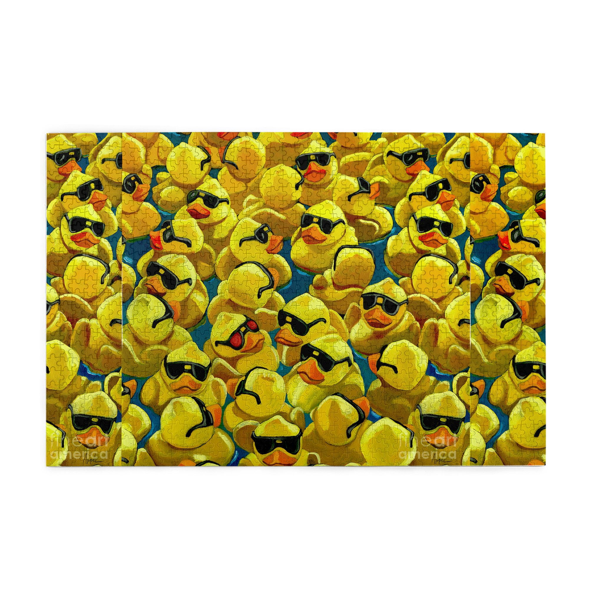 Wooden Puzzle Rubber Duck Painting 1000-Slice Puzzle for All Ages Gifts ...