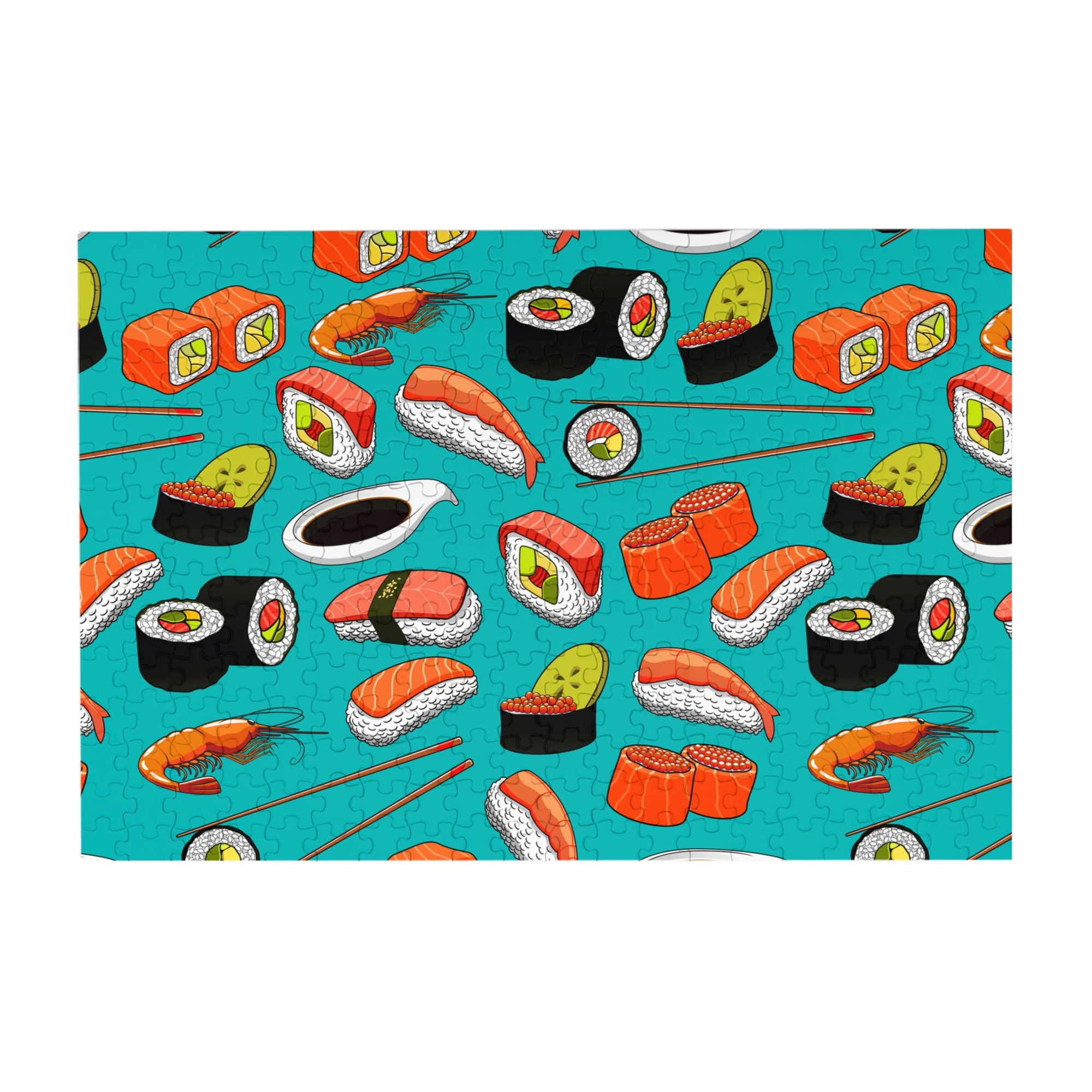 Wooden Puzzle Seafood Sushi Prawn Wasabi Japanese 500-Slice Puzzle for ...