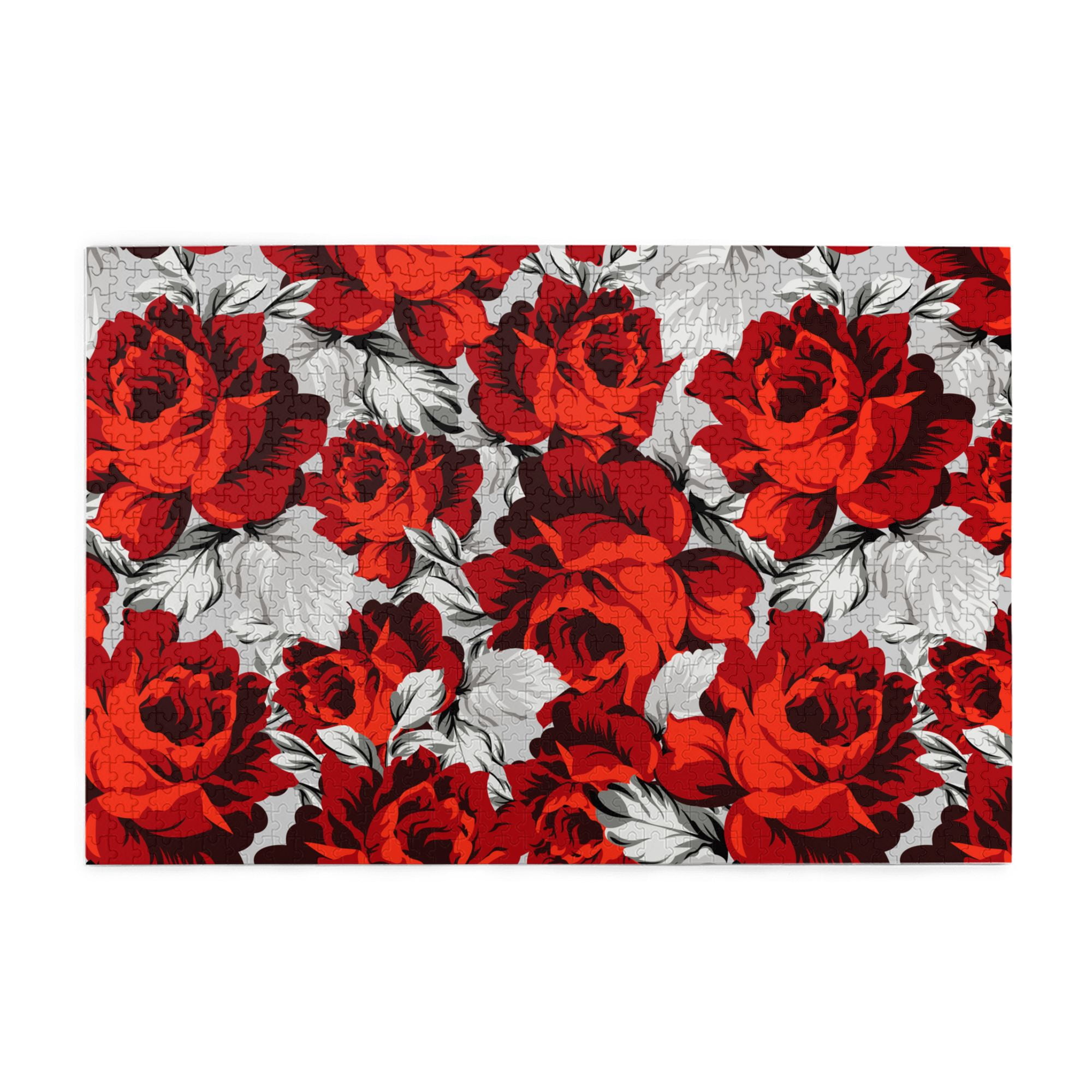 Wooden Puzzle Seamless vector rose wallpaper 1000-Slice Puzzle for All ...