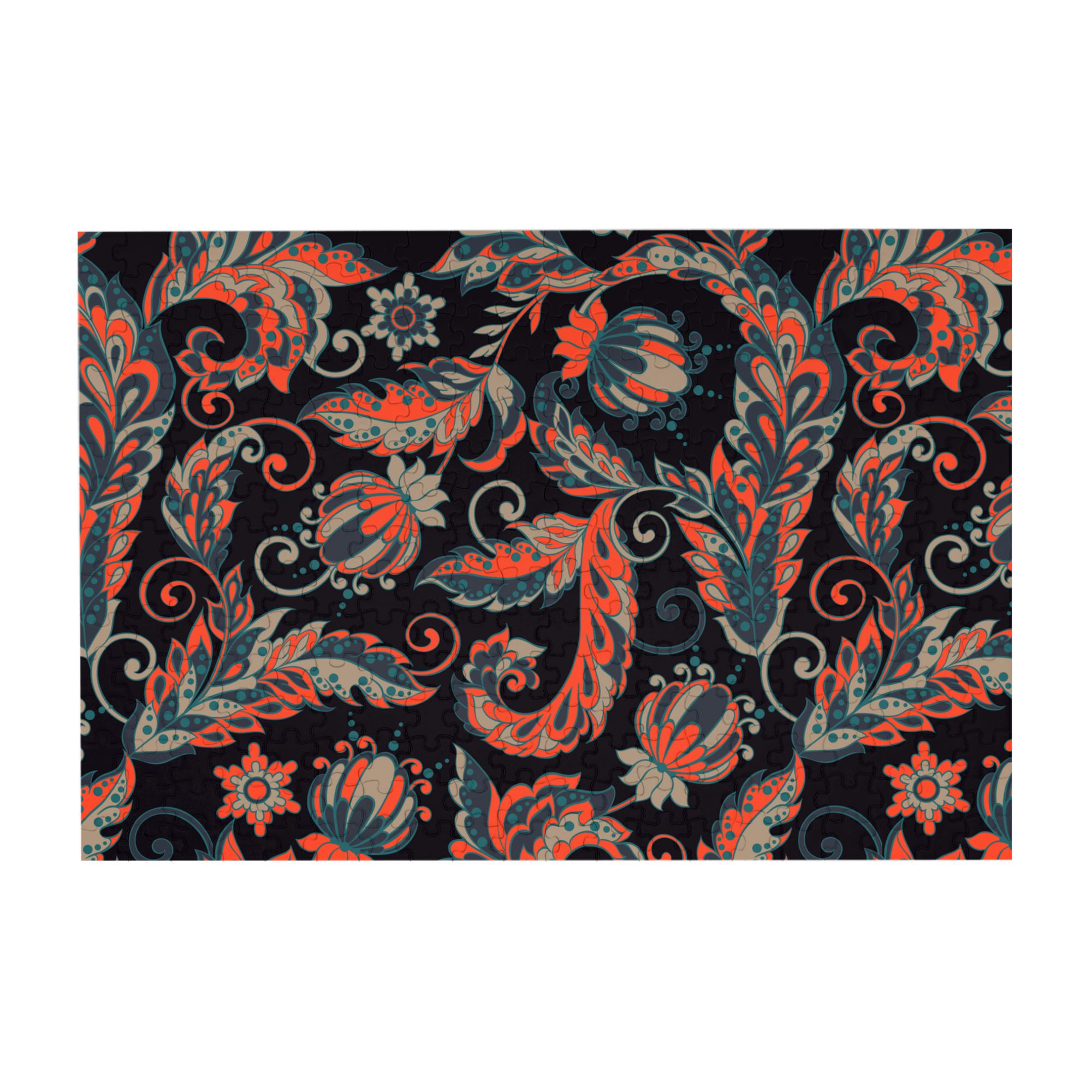 Wooden Puzzle Shading of colorful pattern on black background 300-Slice ...