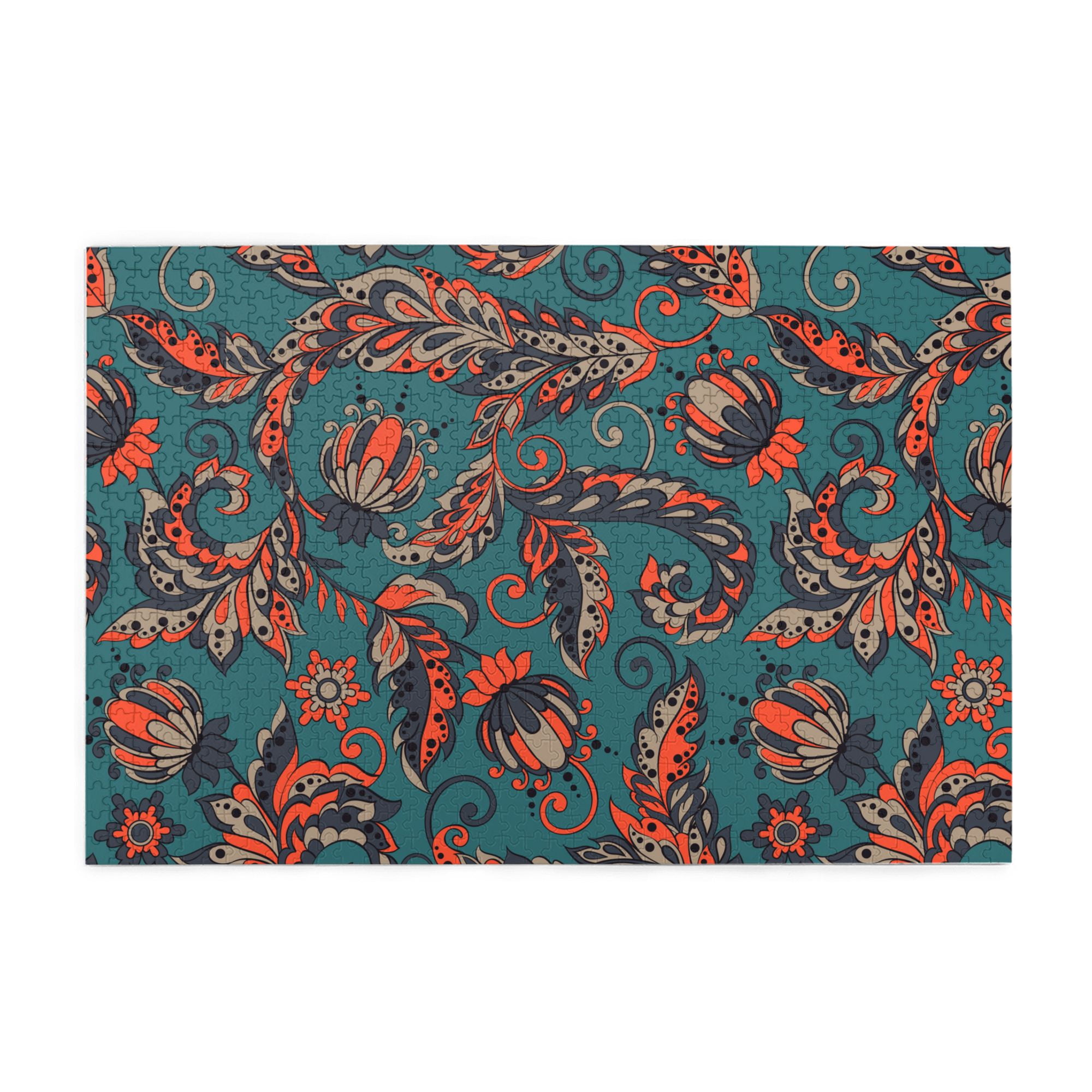 Wooden Puzzle Shading of colorful pattern on blue background 1000-Slice ...