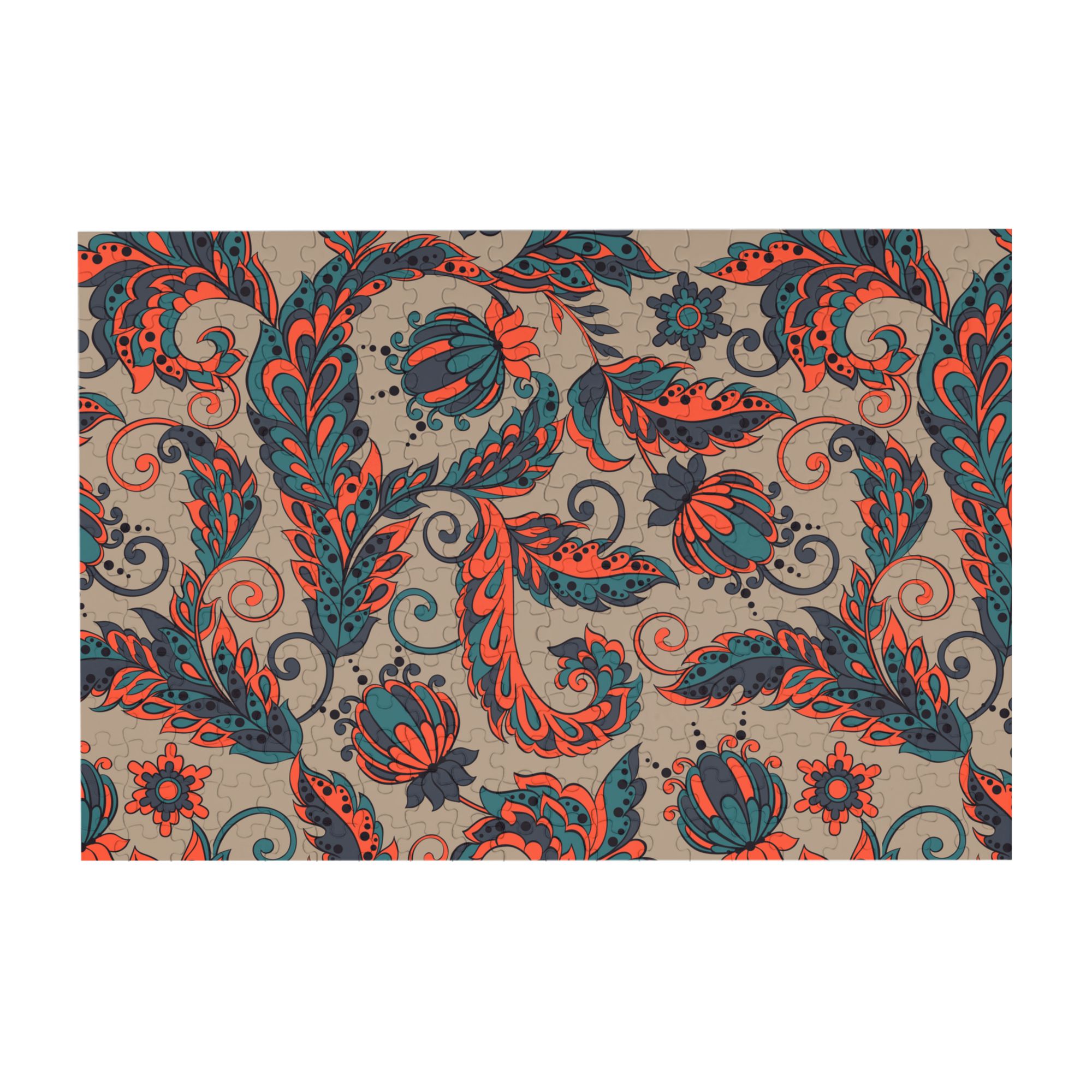 Wooden Puzzle Shading of colorful pattern on gray background 300-Slice ...