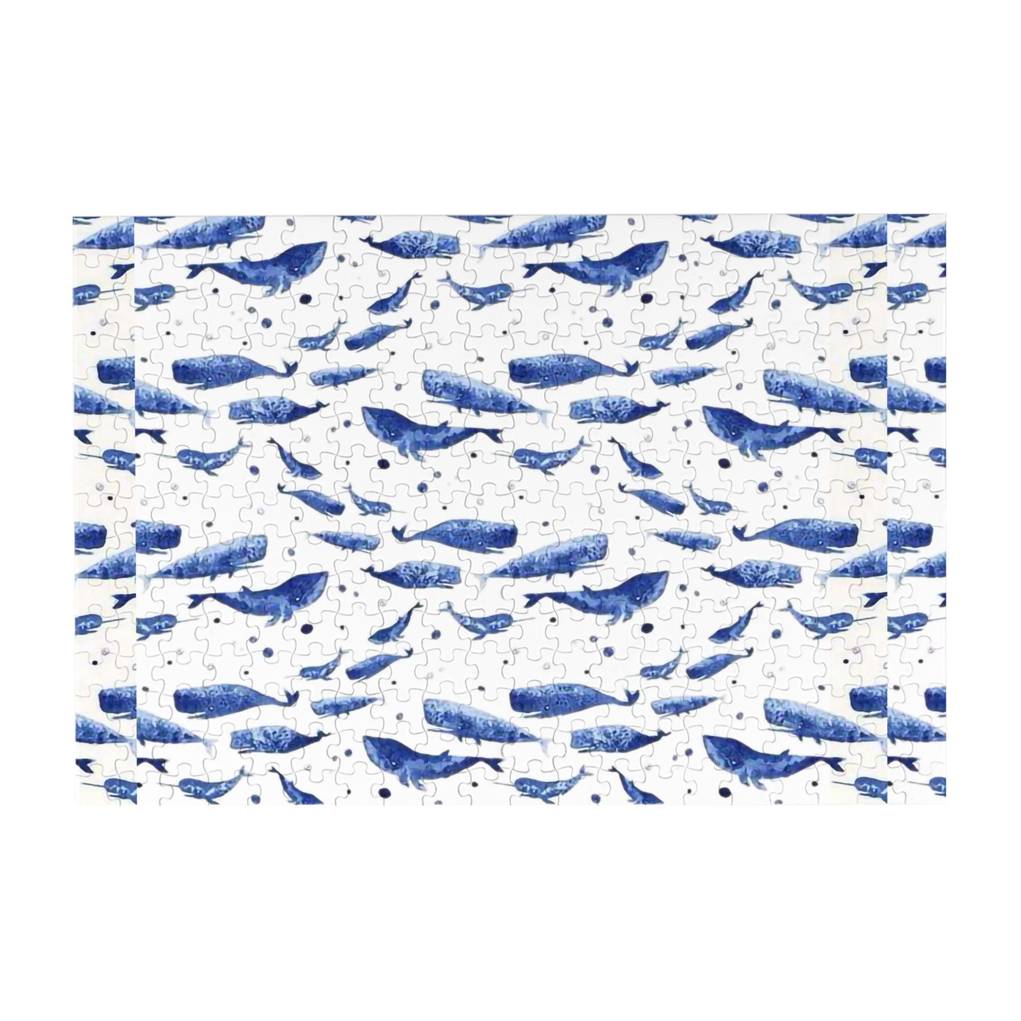 Wooden Puzzle Small Blue Whale Swimming 300-Slice Puzzle for All Ages ...
