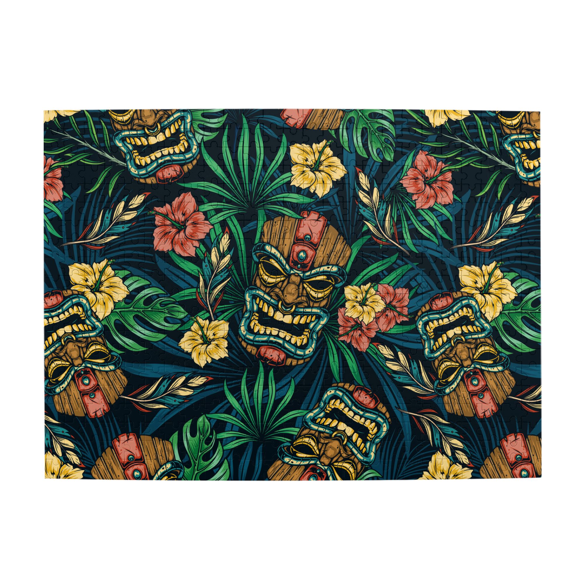 Wooden Puzzle Tropical-Tiki-Flower 500-Slice Puzzle for All Ages Gifts ...