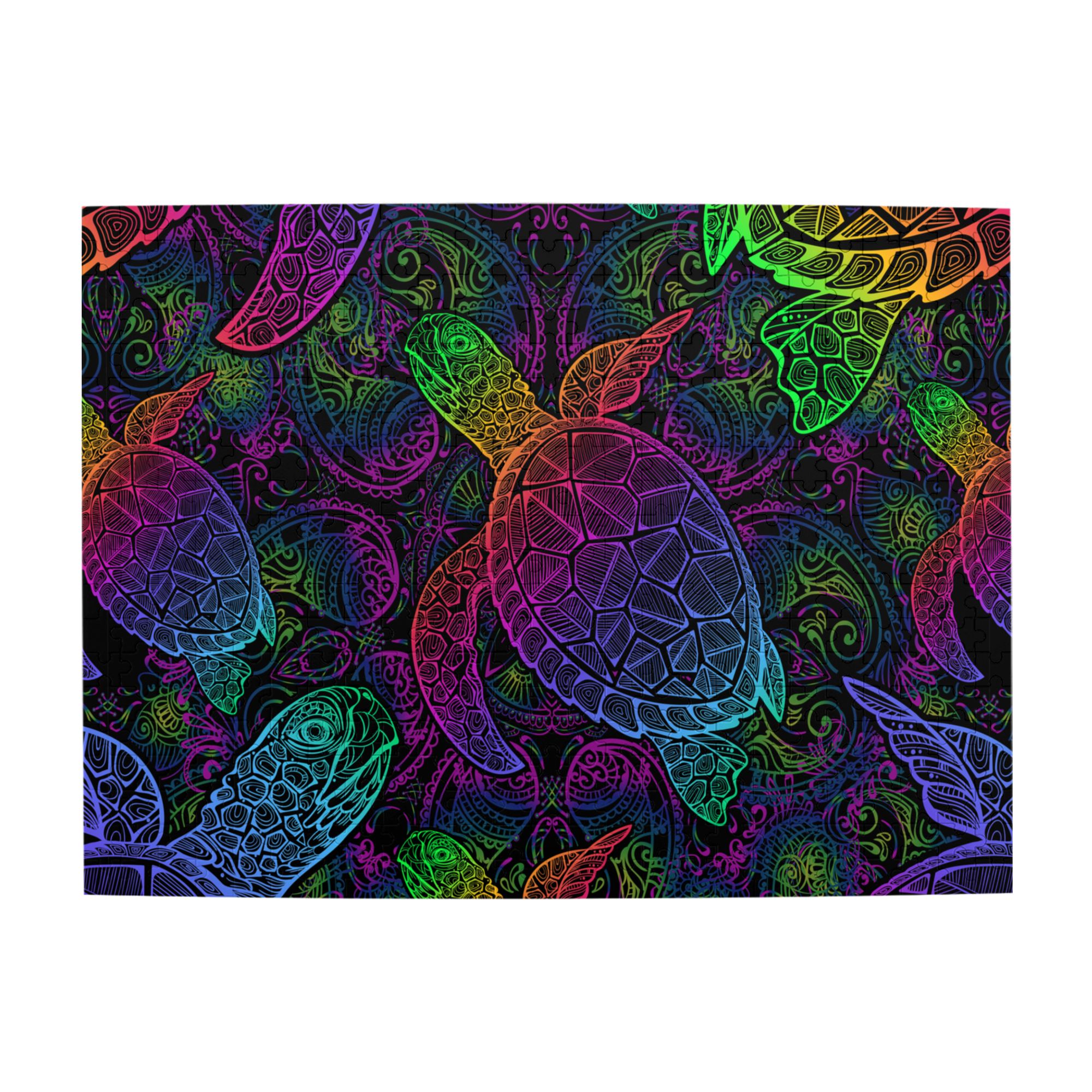 Wooden Puzzle Turtle paisley 500-Slice Puzzle for All Ages Gifts ...