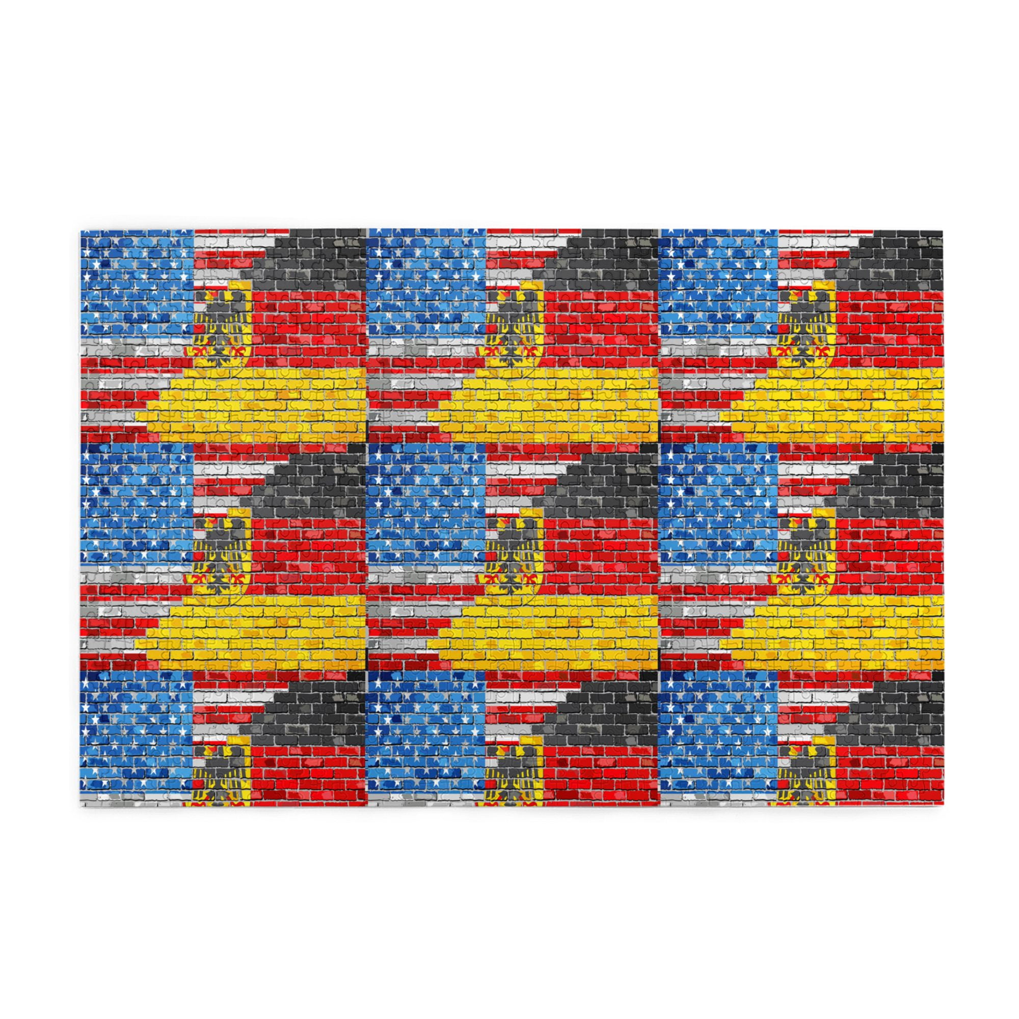 Wooden Puzzle USA Germany Flags 1000-Slice Puzzle for All Ages Gifts ...