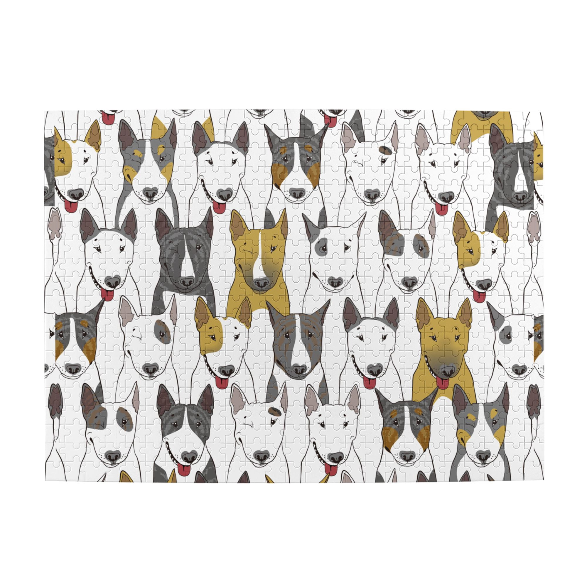 Wooden Puzzle Unique Bull Terrier Dog Animals 500-Slice Puzzle for All ...