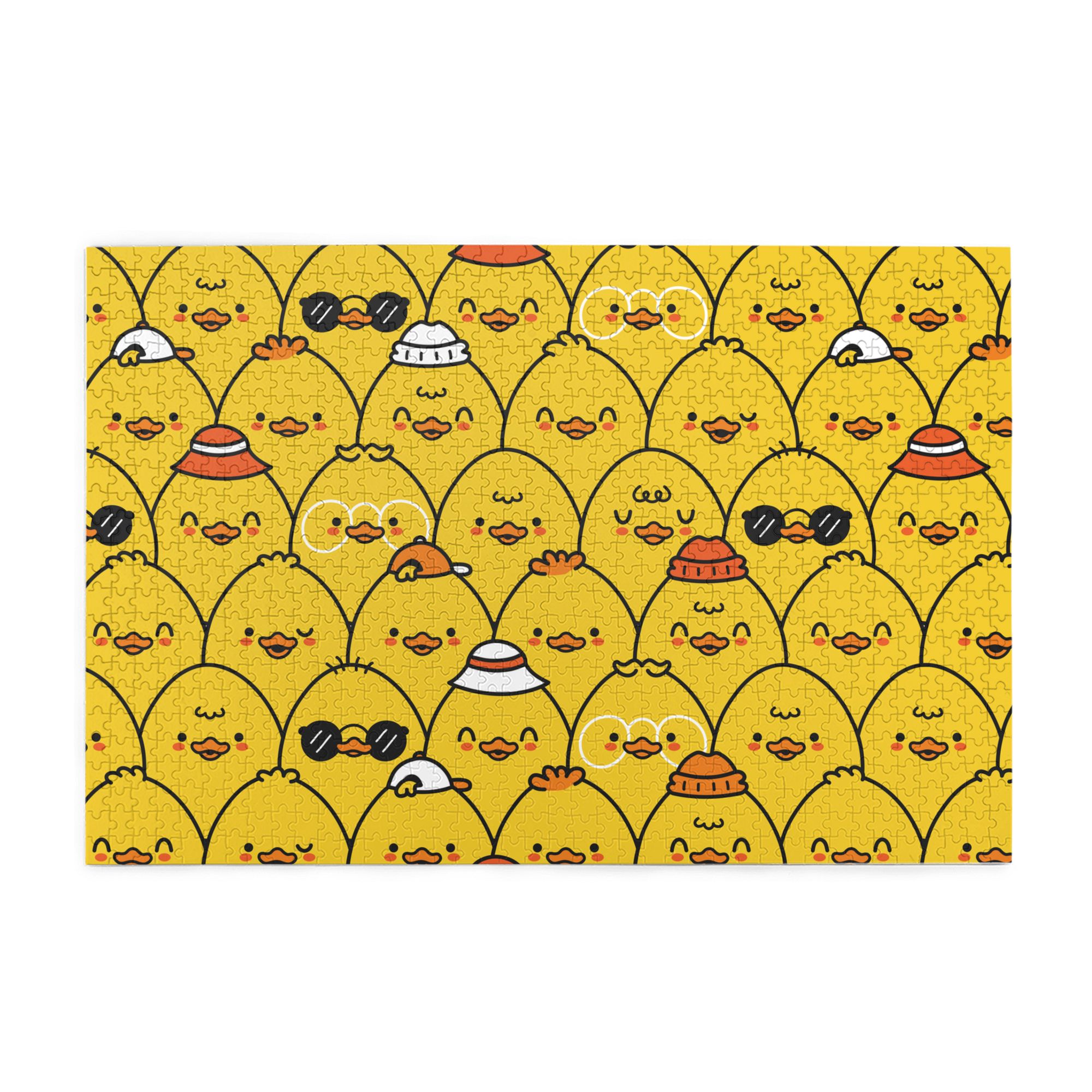 Wooden Puzzle Yellow Duck Sunglasses 1000-Slice Puzzle for All Ages ...