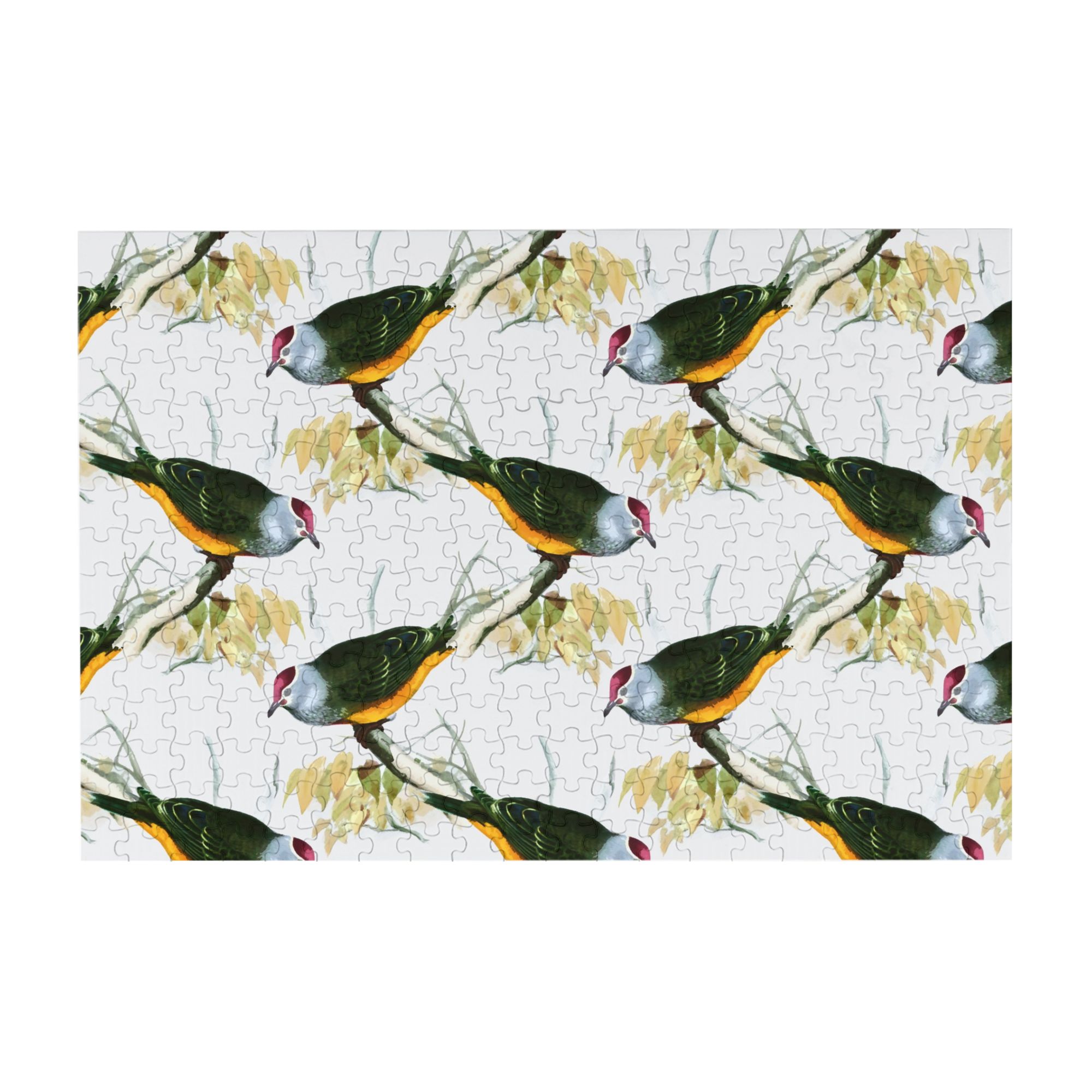 Wooden Puzzle birds vintage background art 300-Slice Puzzle for All ...