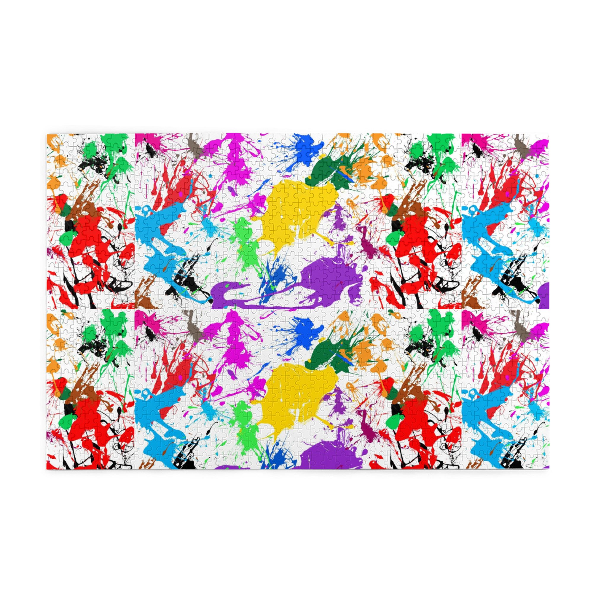 Wooden Puzzle colorful-splashes- 1000-Slice Puzzle for All Ages Gifts ...
