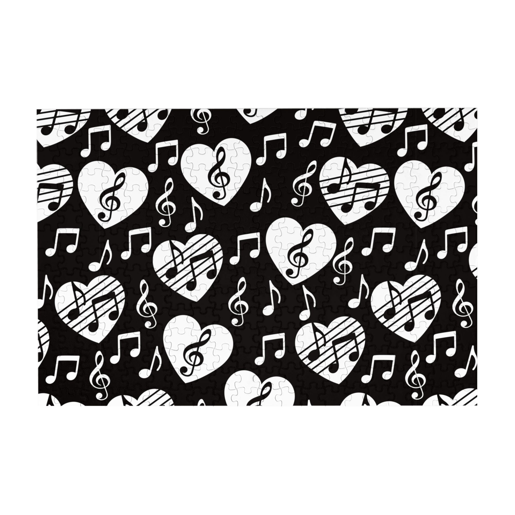 Wooden Puzzle love music musical abstract heart treble clef n 300-Slice ...