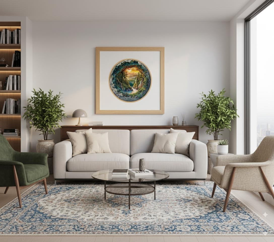 Wooden Puzzles, 3D Cave Forest Puzzle 300 Pieces, Animal Shaped Wood ...