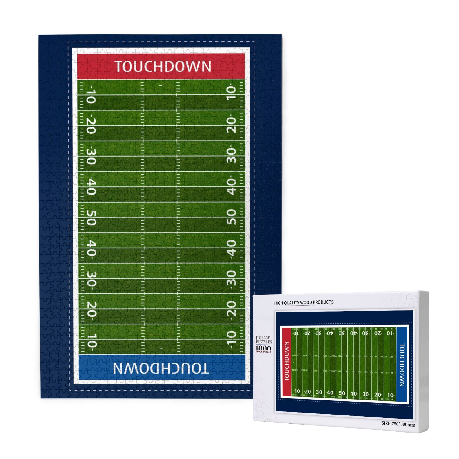Wooden Puzzles for Adults 1000 Pieces - American Football Field ...