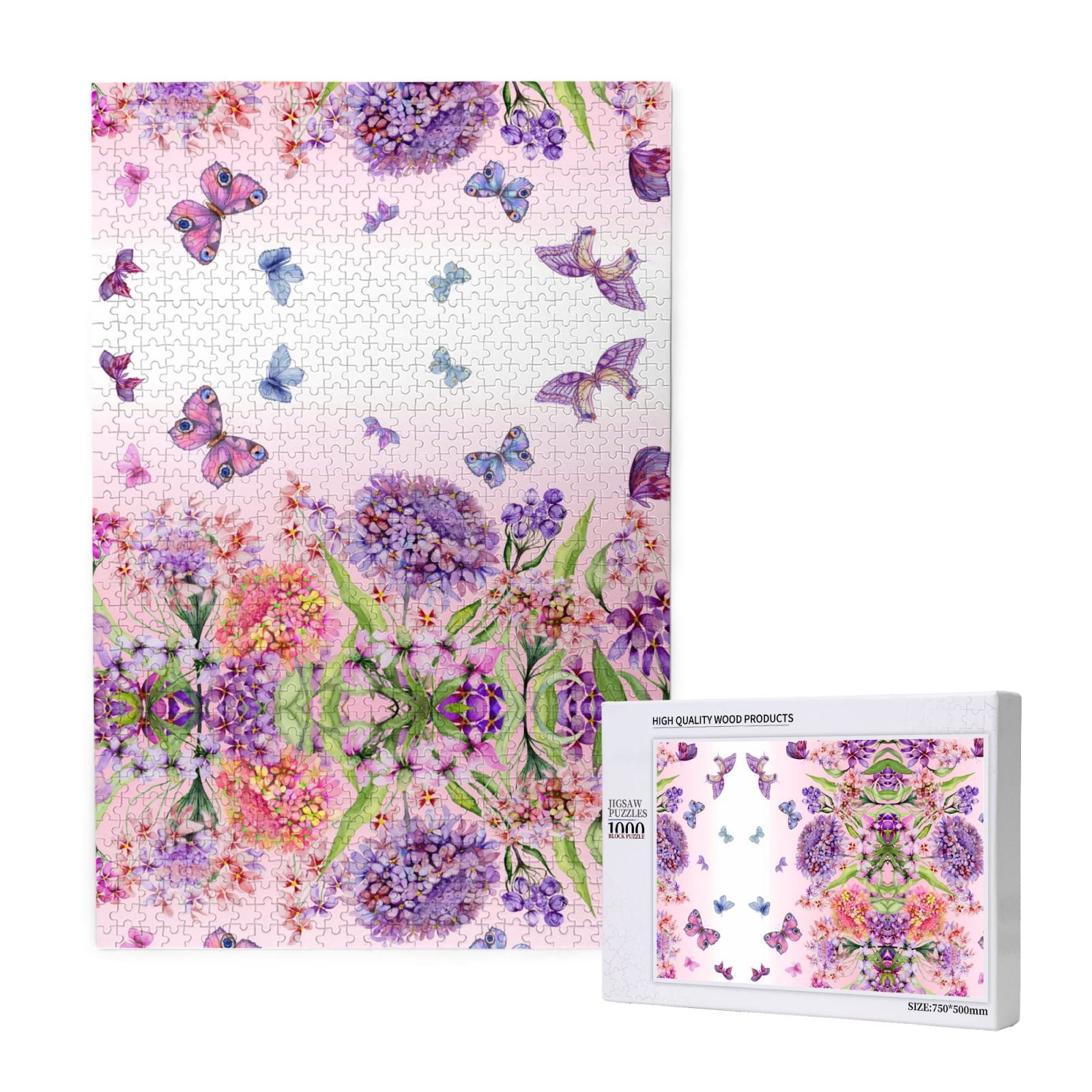 Wooden Puzzles for Adults 1000 Pieces - Flowers And Colorful ...