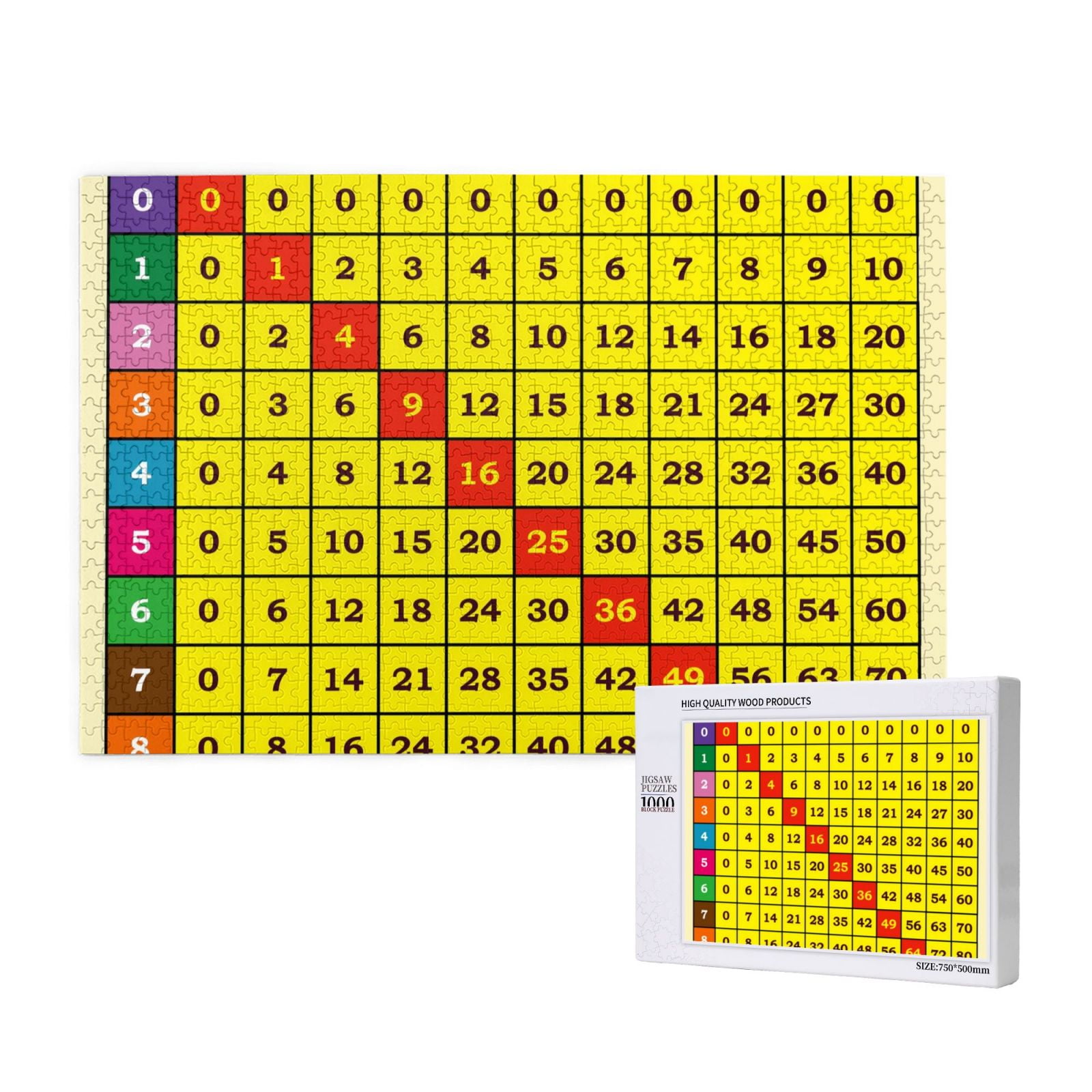 Wooden Puzzles for Adults 1000 Pieces, Multiplication Table2 Challenge ...
