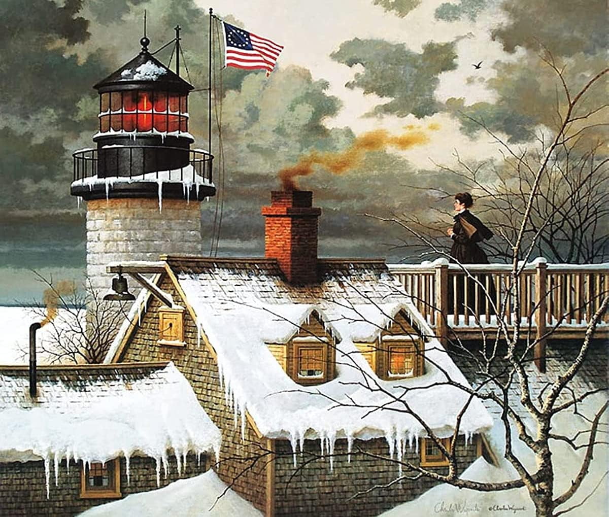 Wooden Puzzles Charles Wysocki I Hope Your Seas are Calm Fun Game Props ...