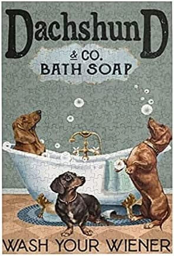 Wooden Puzzles Dachshund Co Bath Soap Wash Your Wiener Back to School ...