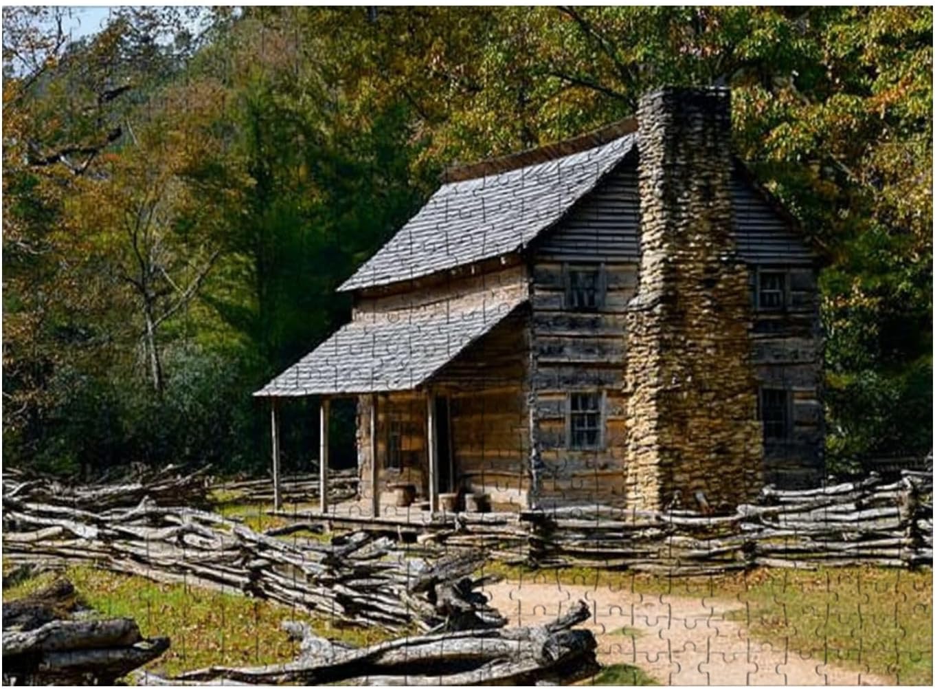 Wooden Puzzles Log Cabin Cades Cove Great Smoky Mountains National Park ...