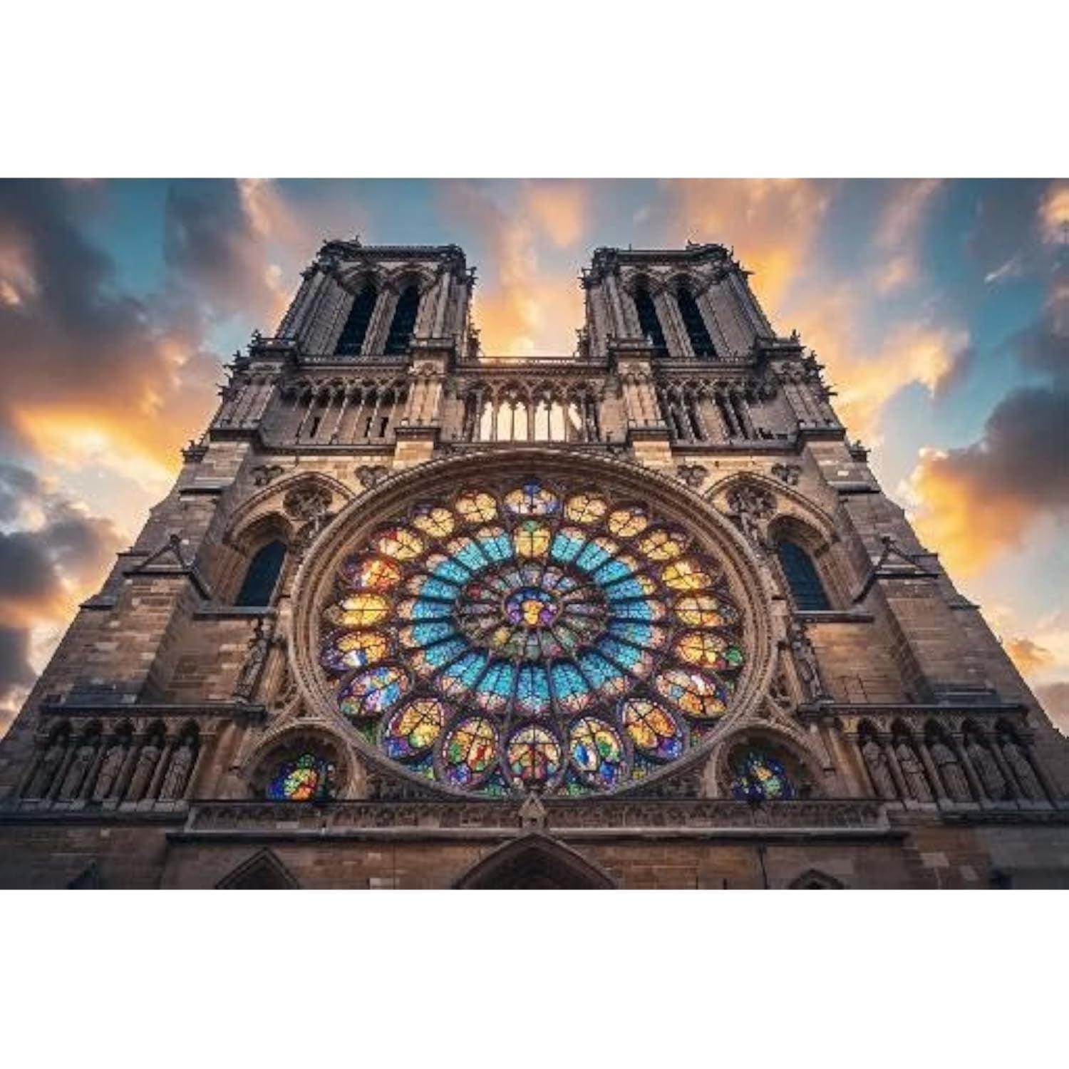 Wooden Puzzles Notre Dame Cathedral Paris France South Rose Window ...