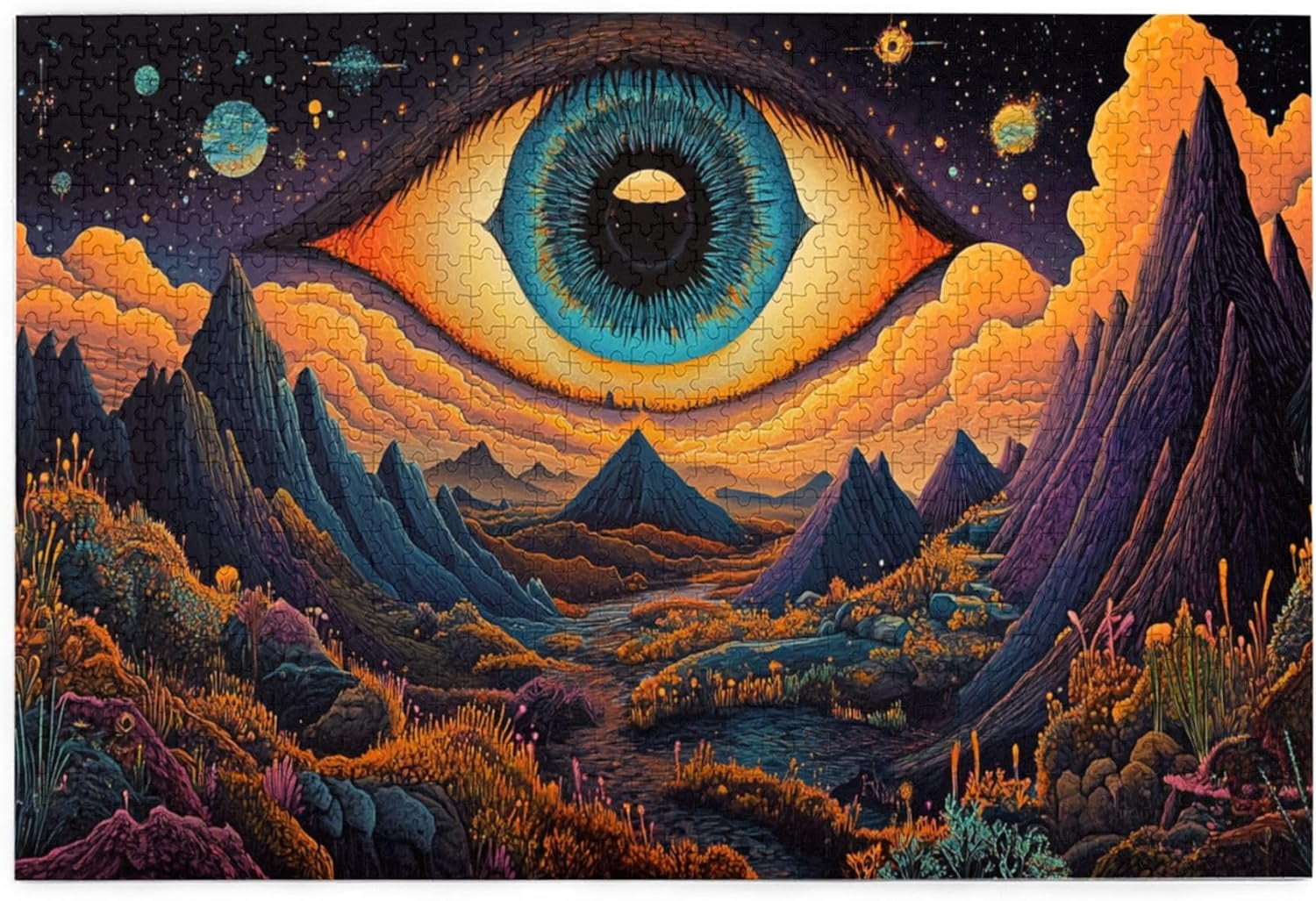 Wooden Puzzles The Eye of Gable Sky Difficult Challenging Game Pieces ...