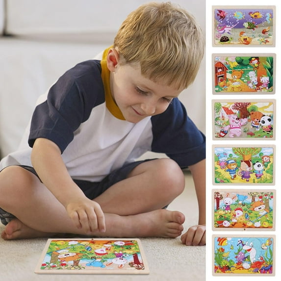 Wooden Puzzles Toddler Toys, Early Educational Learning Puzzles Gifts ...