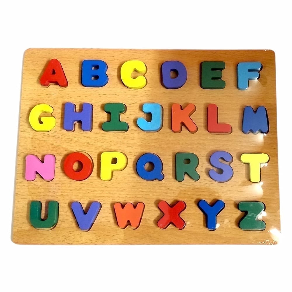 MAHADEV English Capital Alphabets Puzzle Wooden Alphabet Shape Puzzles ...