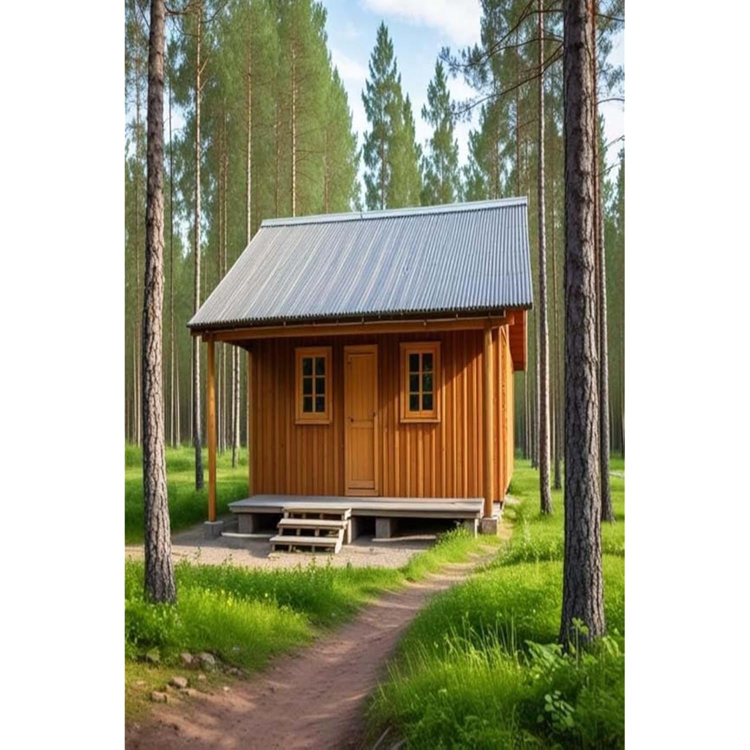 Wooden Puzzles A Traditional Finnish Cottage Sauna Barn Summer Rural ...