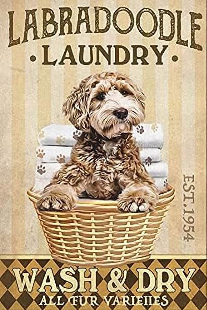 Wooden Puzzles for Adults 300 Pieces-Labradoodle Dog Laundry Jigsaw ...