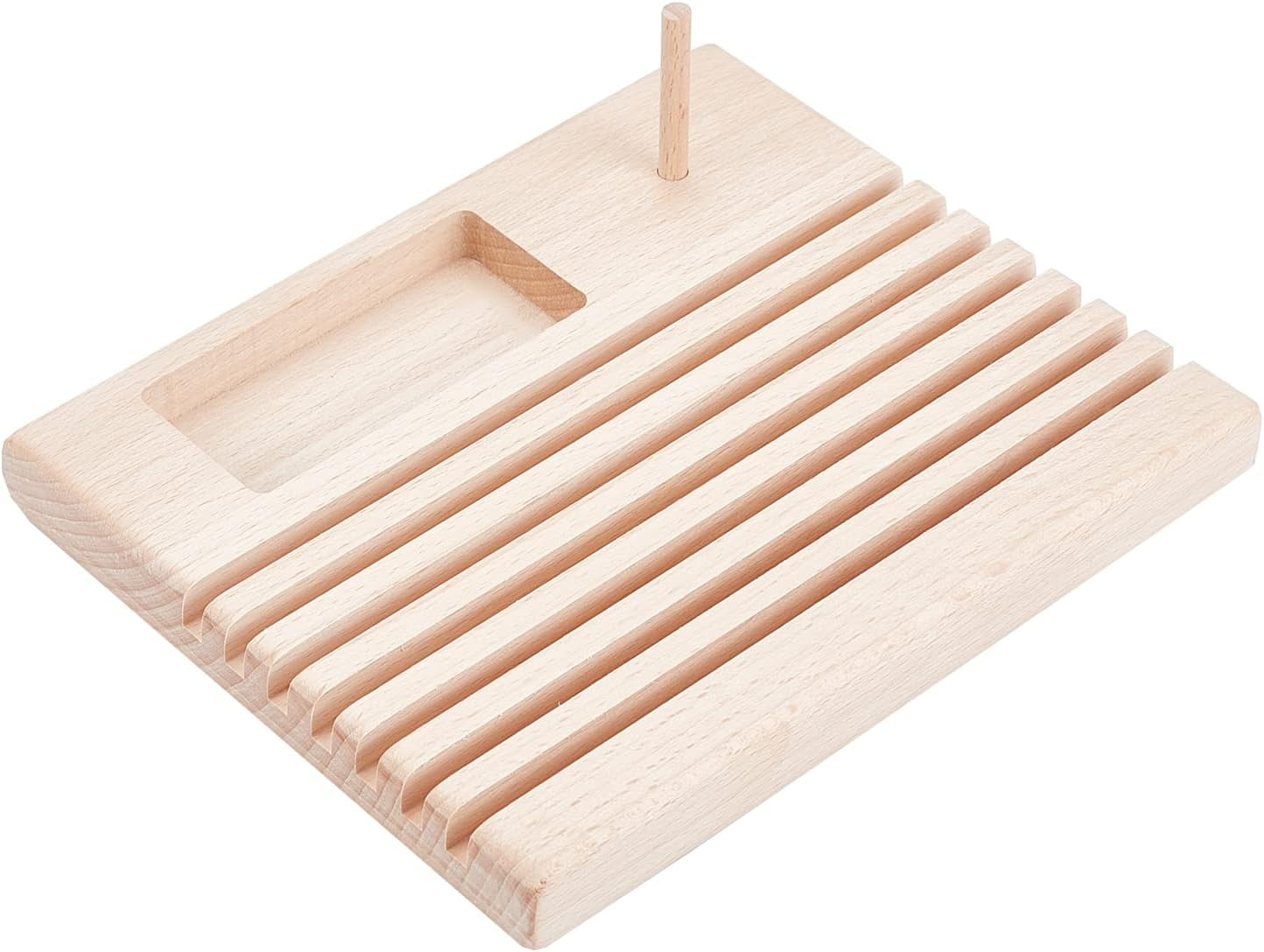 Wooden Quilting Ruler Rack 7 Slots Ruler Holder Storage Wood Spools ...