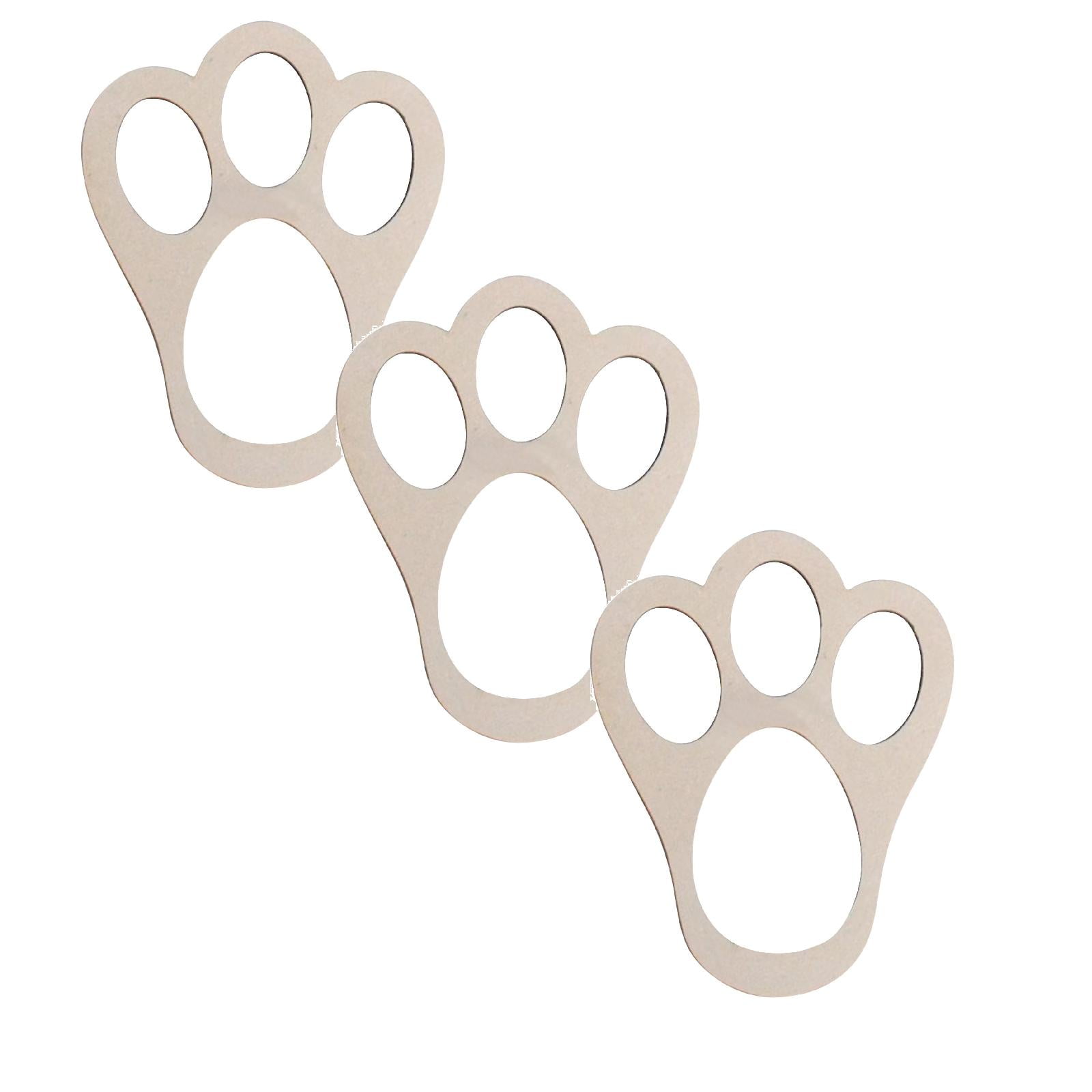 Wooden Rabbit Footprint Stencil Reusable Easter Bunny Paw Print ...