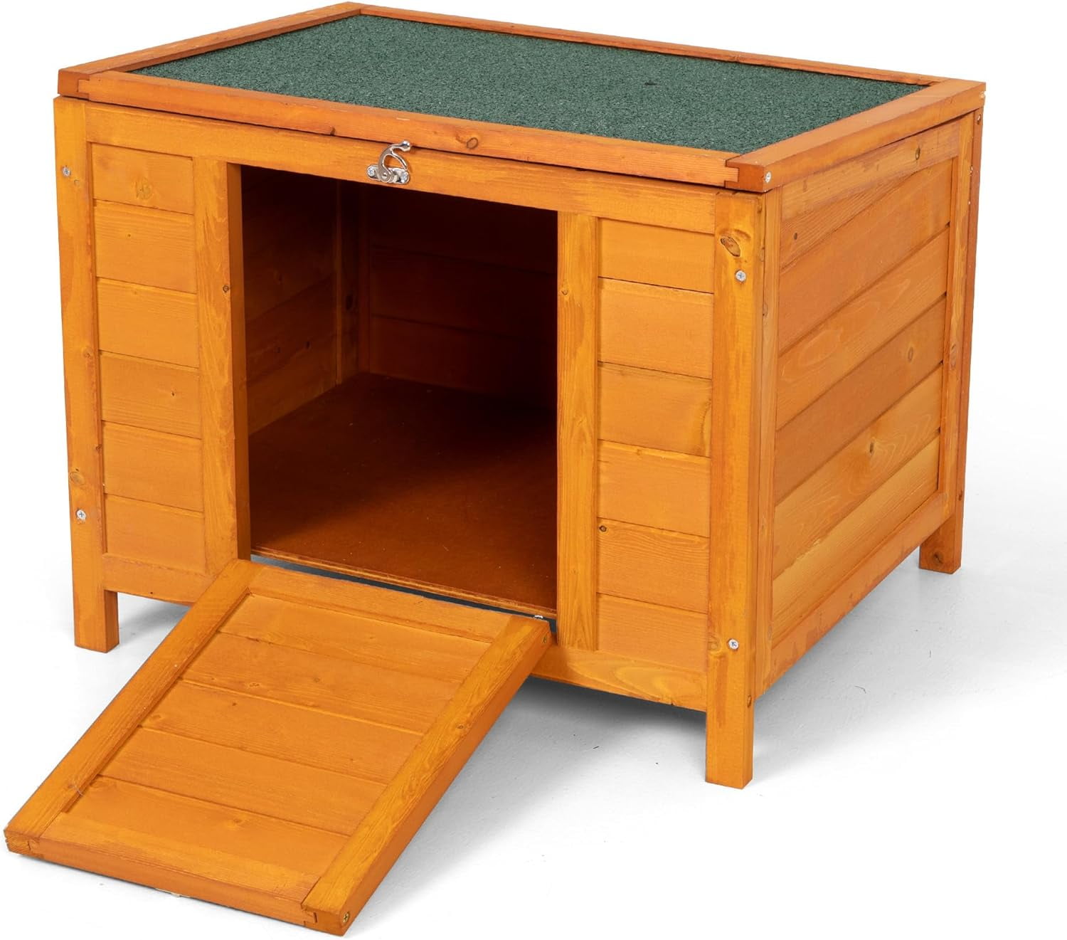 Wooden Rabbit Hutch,Elevated Bunny Cage, Cat House, Pet Box with Green ...