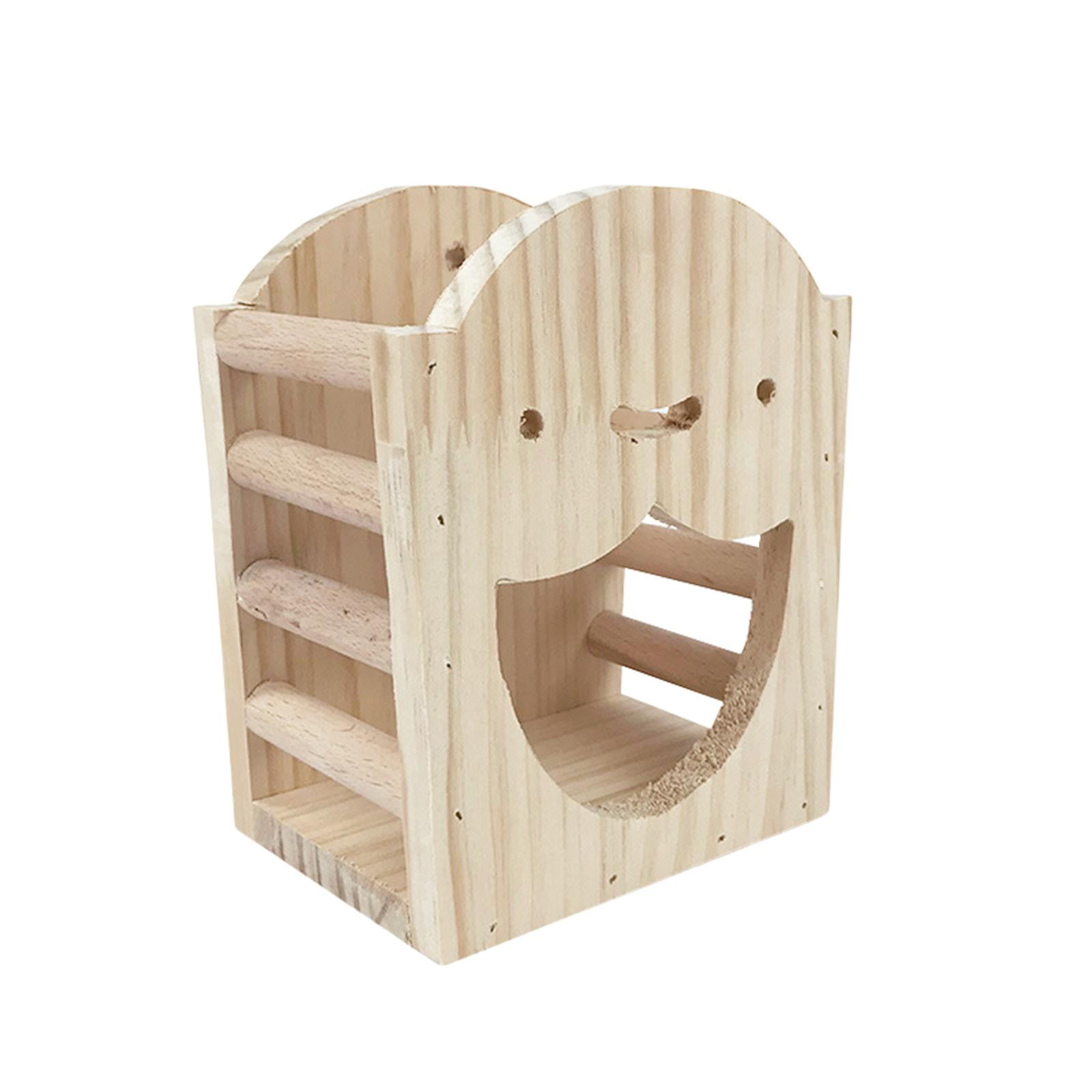 Wooden Rabbit Manger Hay Feeder Multi Functional Food Dispenser ...