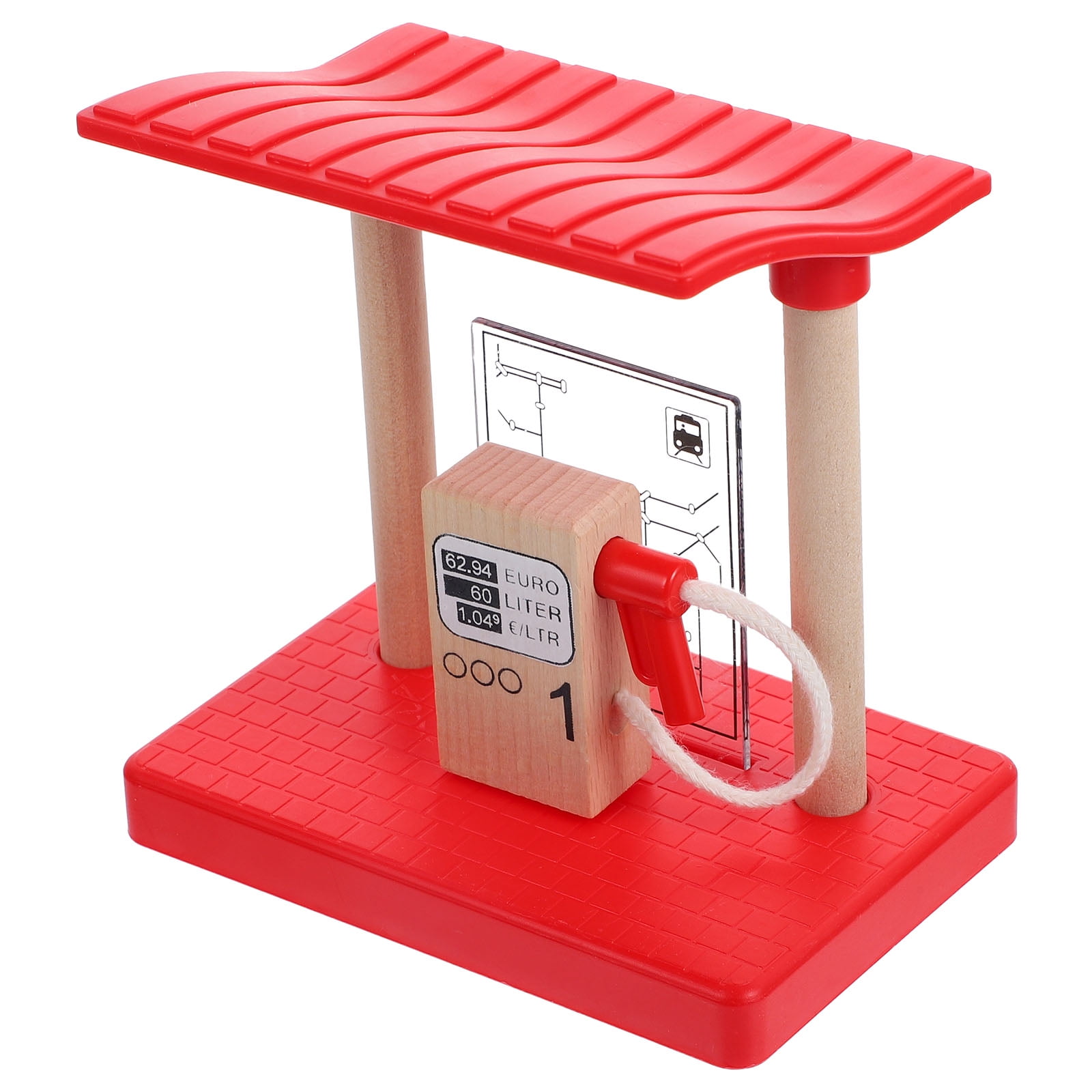 Wooden Toy Train Accessory 1 Set Wooden Railway Gas Station Toy ...