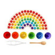 TickiT Wooden Rainbow Architect Triangles - Set of 7 - Walmart.com