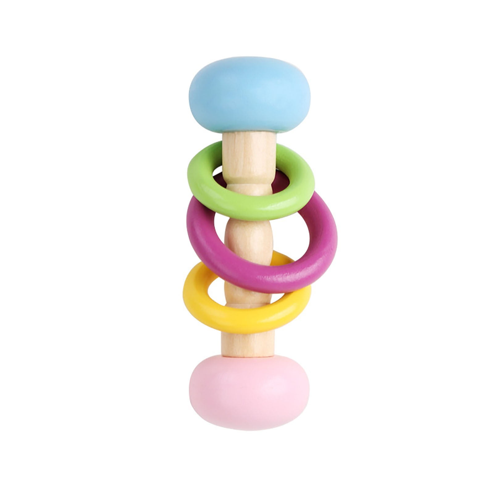 Wooden Rattle Musical Instrument Percussion Toy For Kids Natural ...