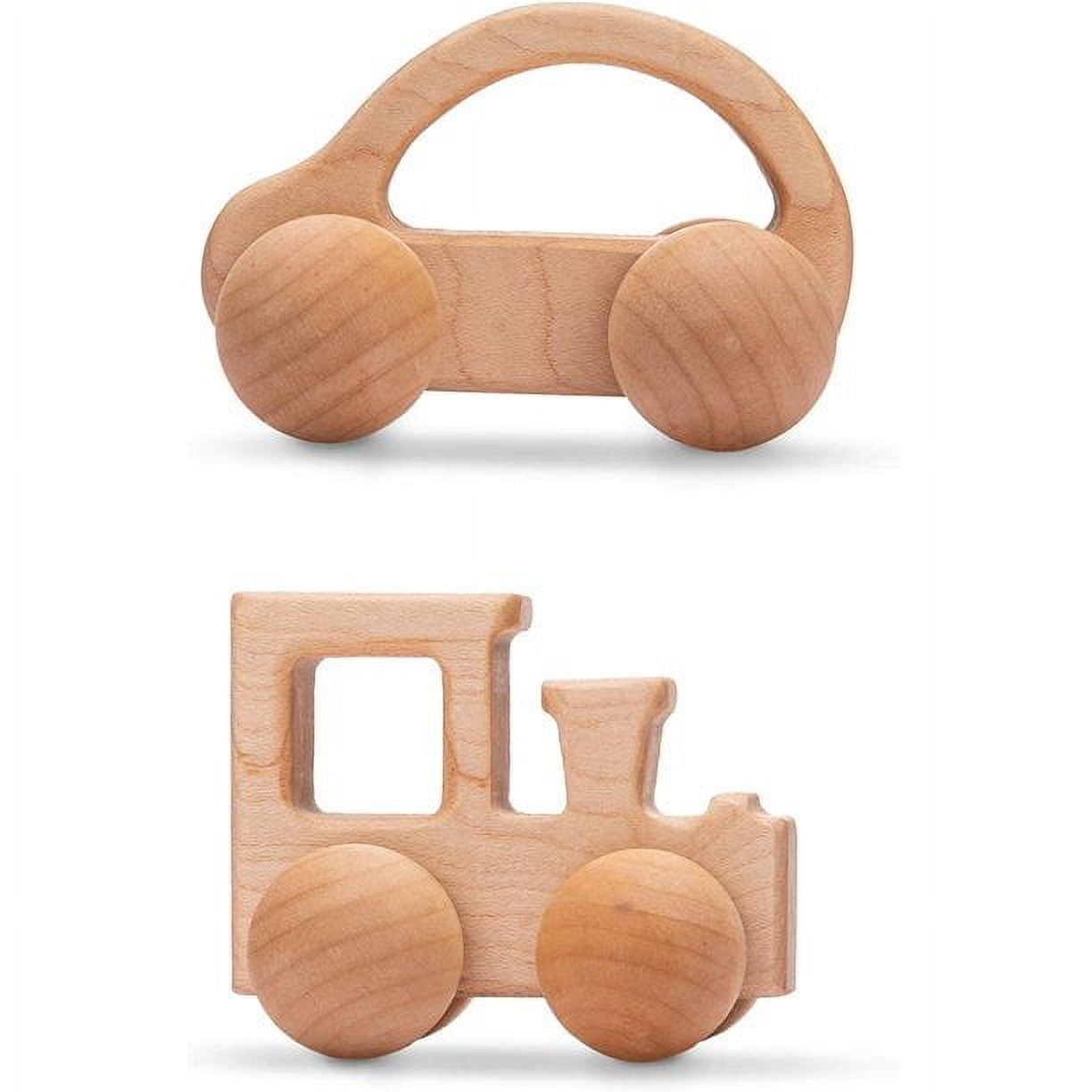 Promise Babe Wooden Rattle Push Car Toys Set Infant Wooden rattles ...