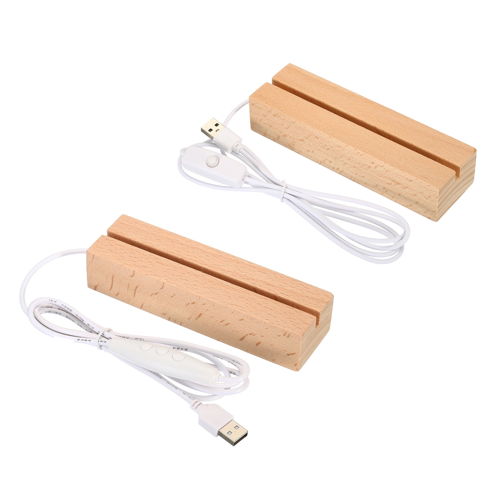 Wooden Rectangle LED Lights Display Base for Acrylic Night LED Light ...