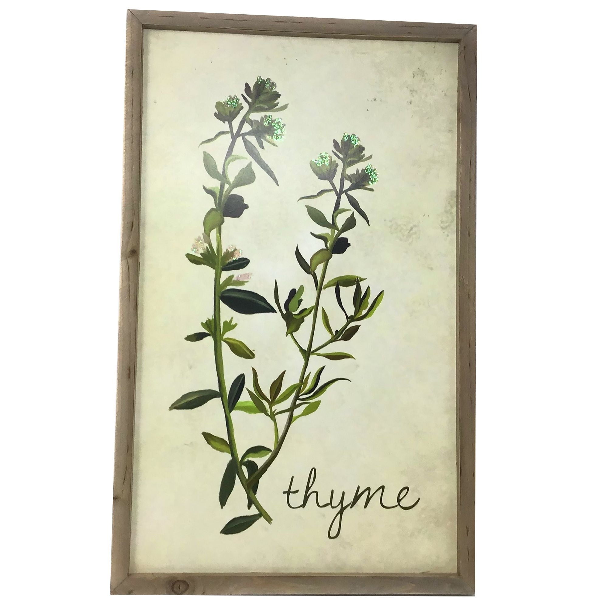 Wooden Rectangle Thyme Decorative Wall Sign - Walmart.com