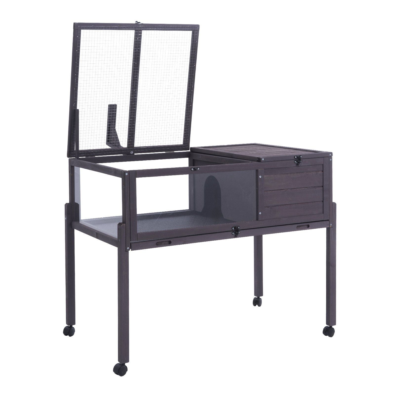 Wooden Reptile Hideout - Rolling Tortoise Habitat for Indoor & Outdoor ...