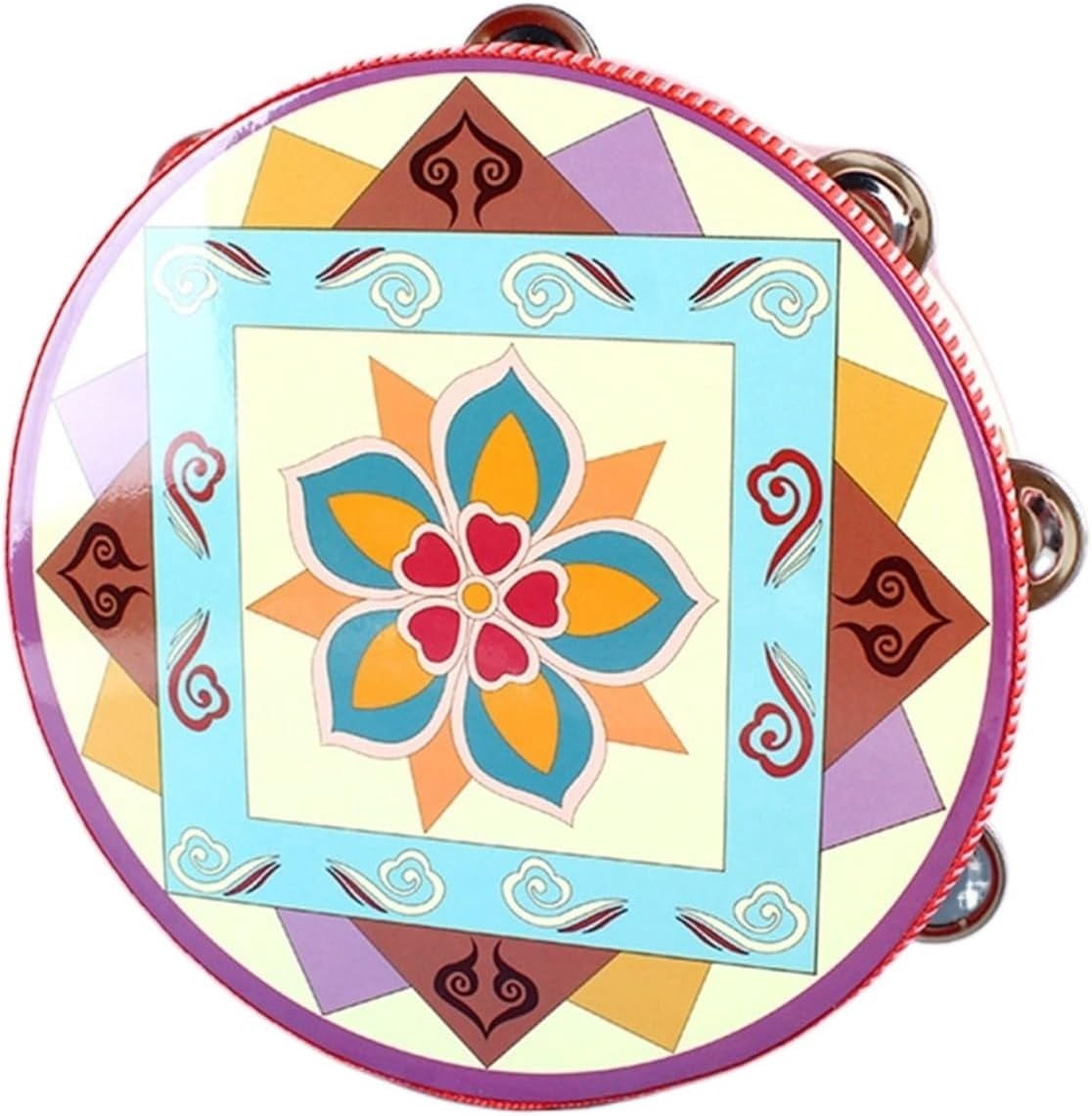 Wooden Retro Tambourine Instrument Children's Dance Accompaniment ...