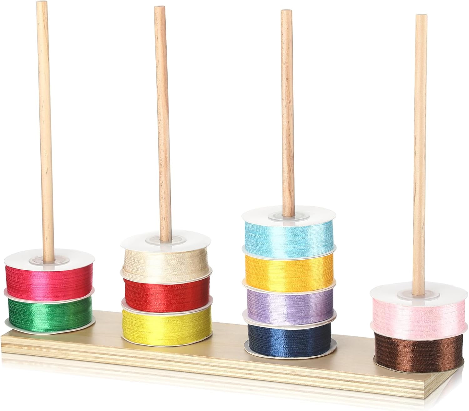 Wooden Ribbon Rack Storage Ribbon Organizer Spool Holder Washi Tape ...